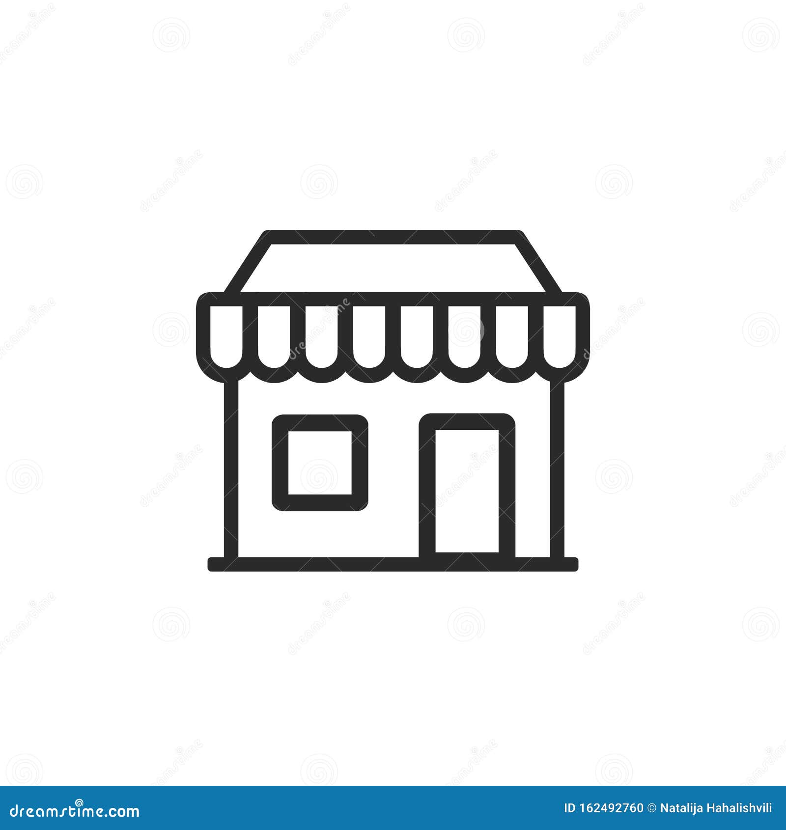 Store Graphics Outline Icon Vector Illustration Flat Style Stock Vector ...