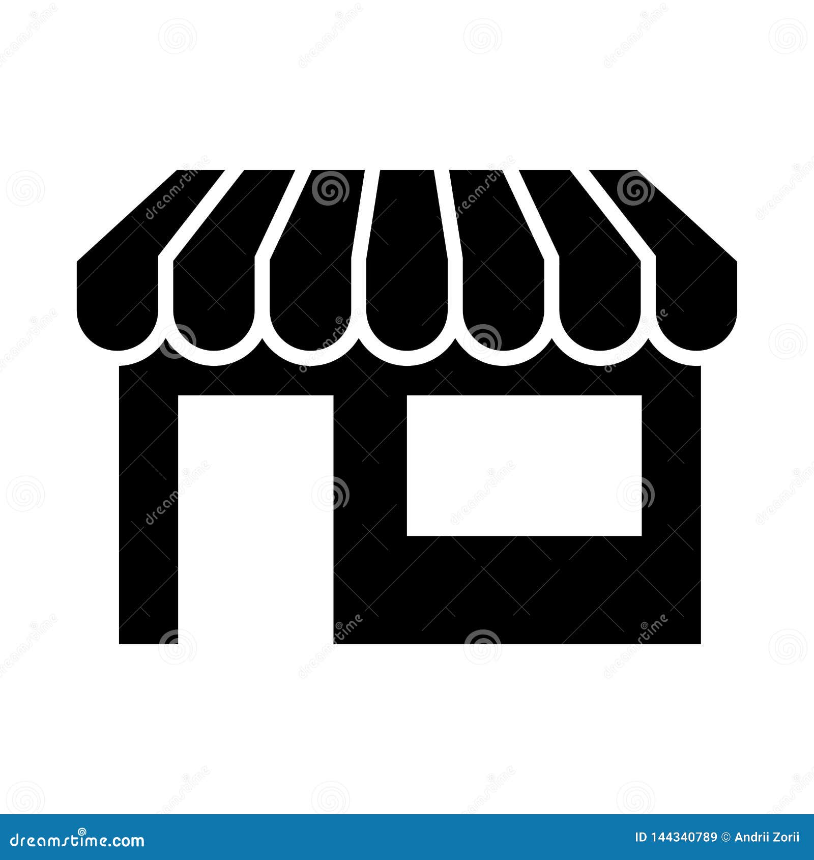 Store Icon Flat. Simple Filled Store Vector Icon. Shop Building Icon ...