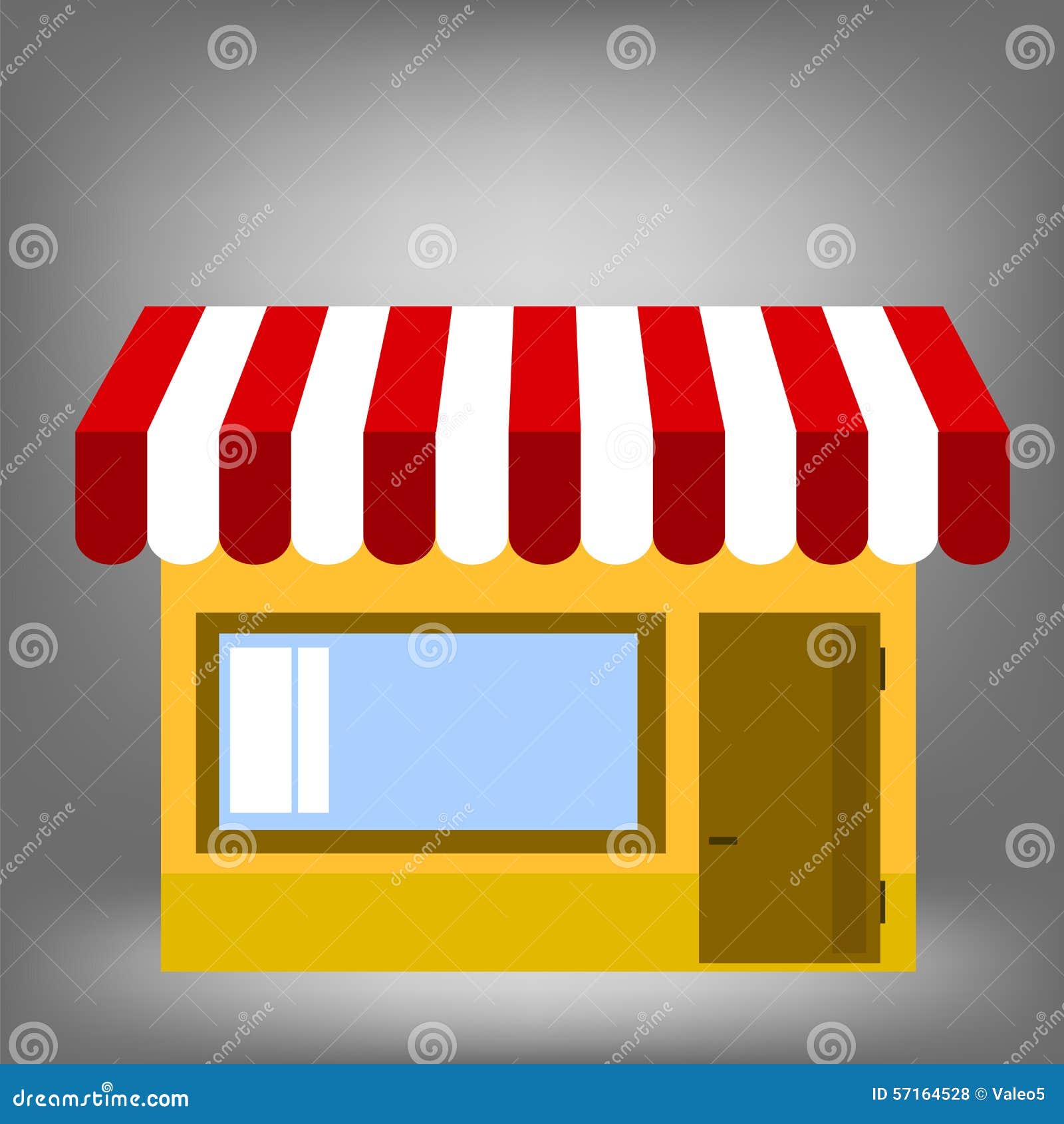 Store Icon stock vector. Illustration of flat, duty, building - 57164528