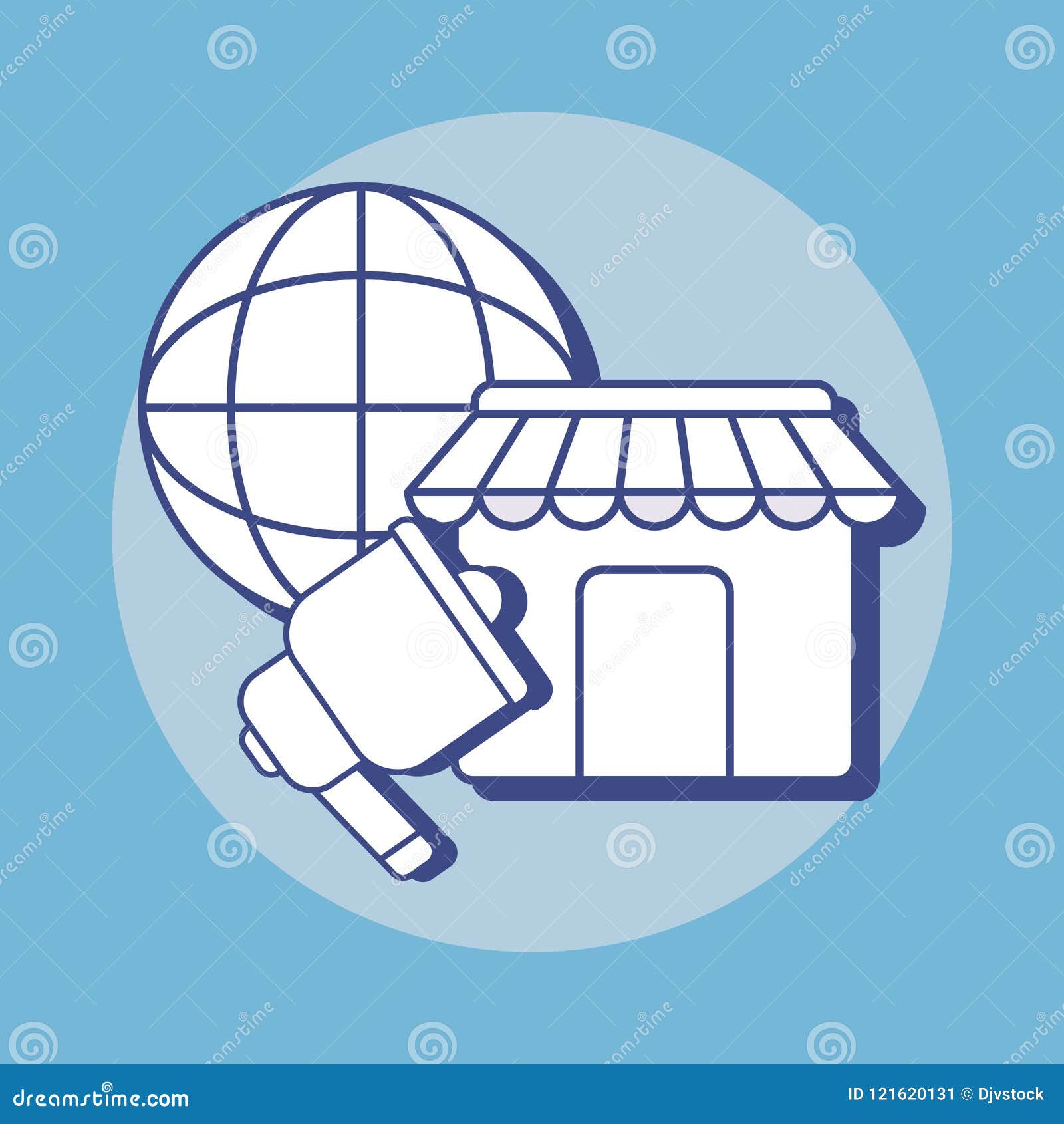 Store icon image stock vector. Illustration of shop - 121620131