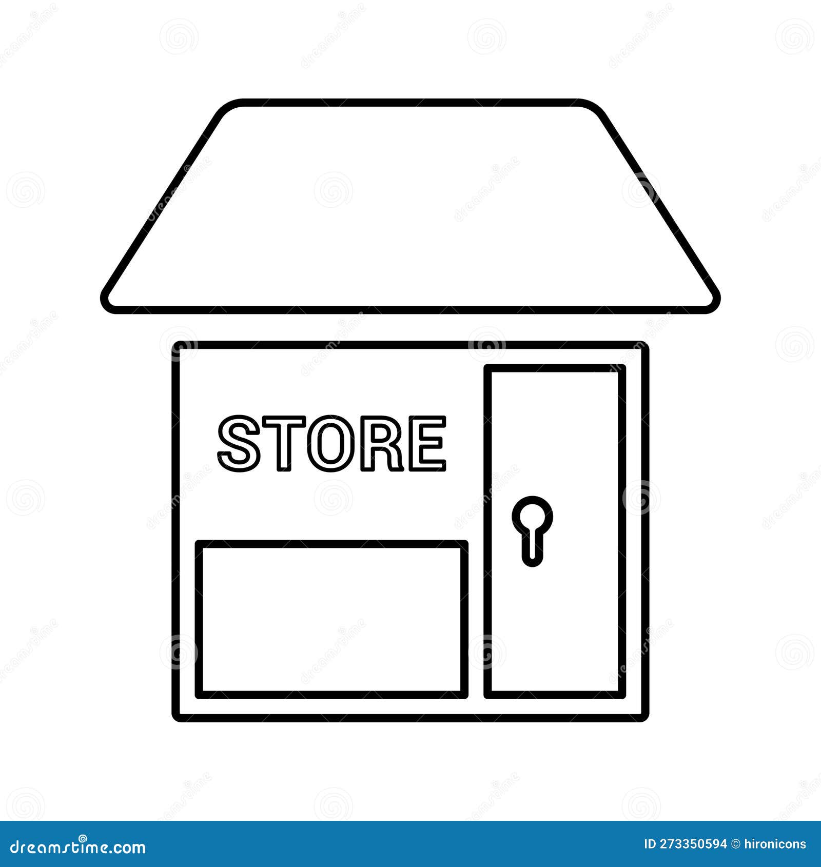 Store Icon. Line, Outline Design Stock Illustration - Illustration of ...