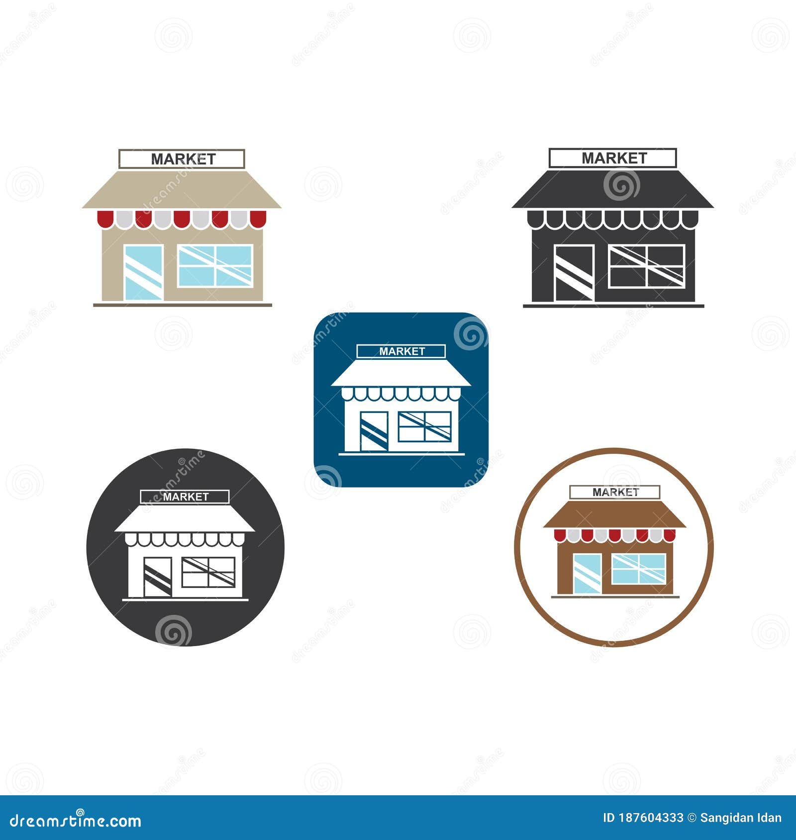 Store Icon Logo Vector Illustration Stock Vector - Illustration of ...