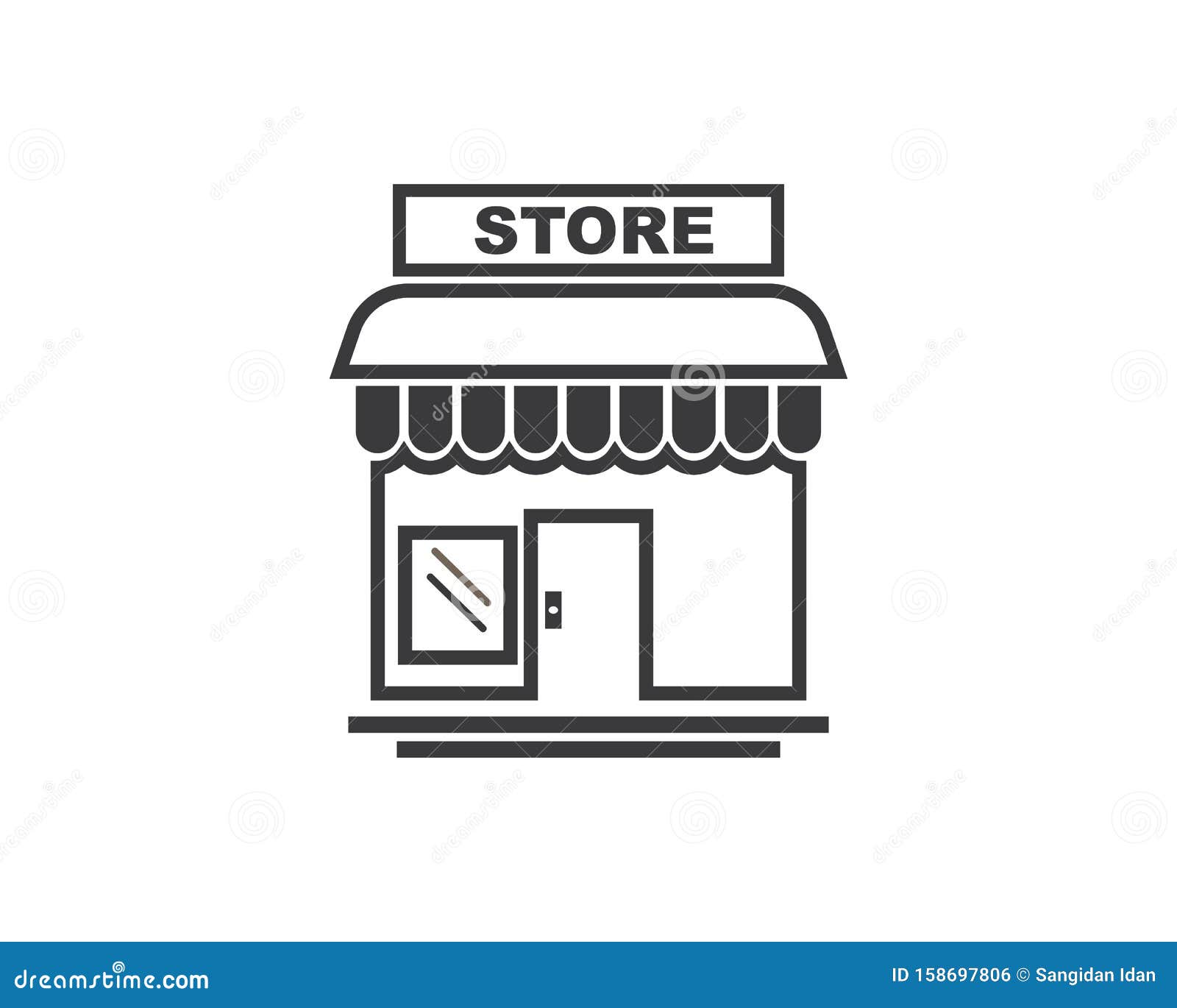 Store Icon Logo Vector Illustration Stock Vector - Illustration of ...