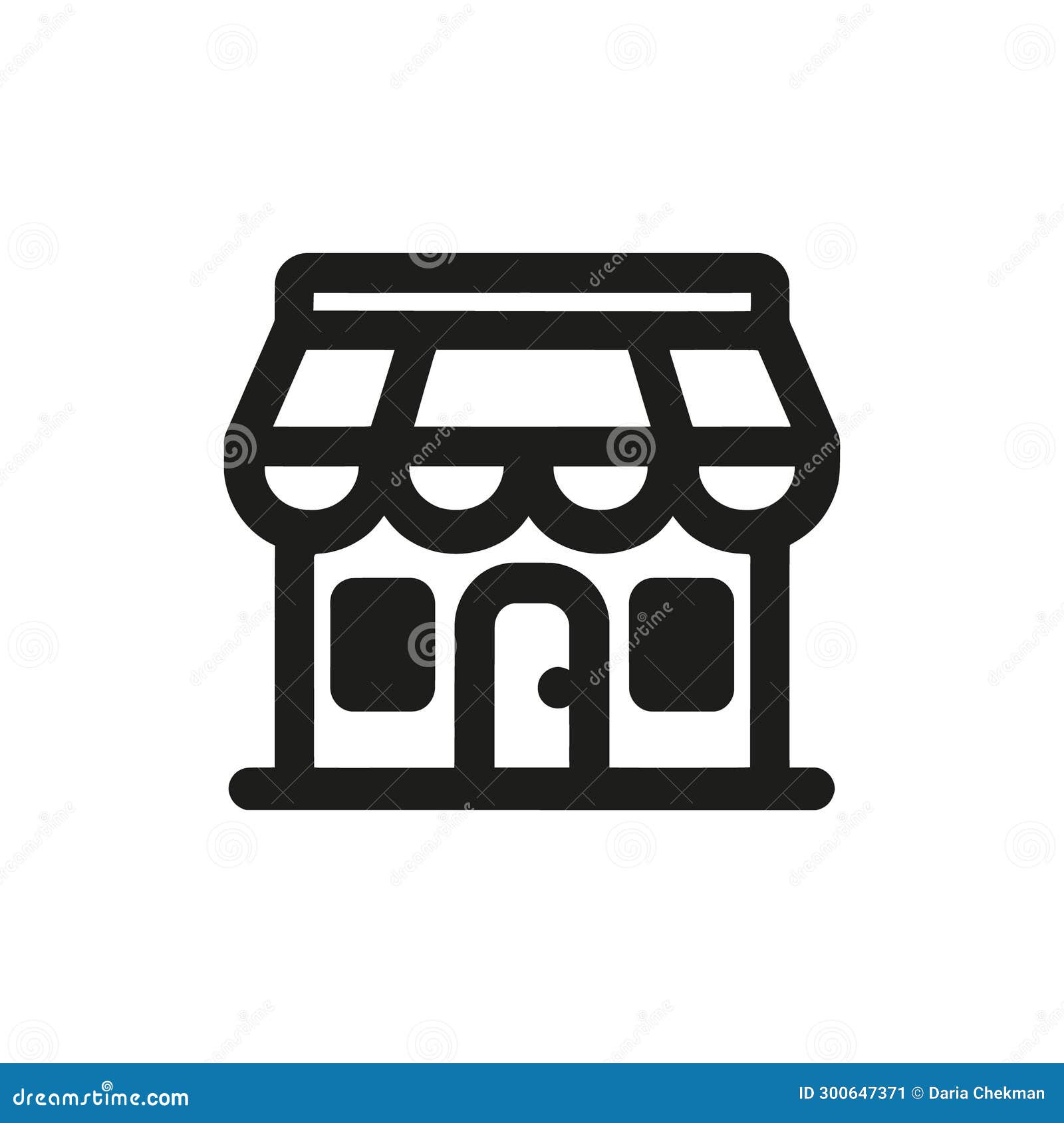 Store Icon. Simple Shopping Icon Isolated Stock Vector - Illustration ...
