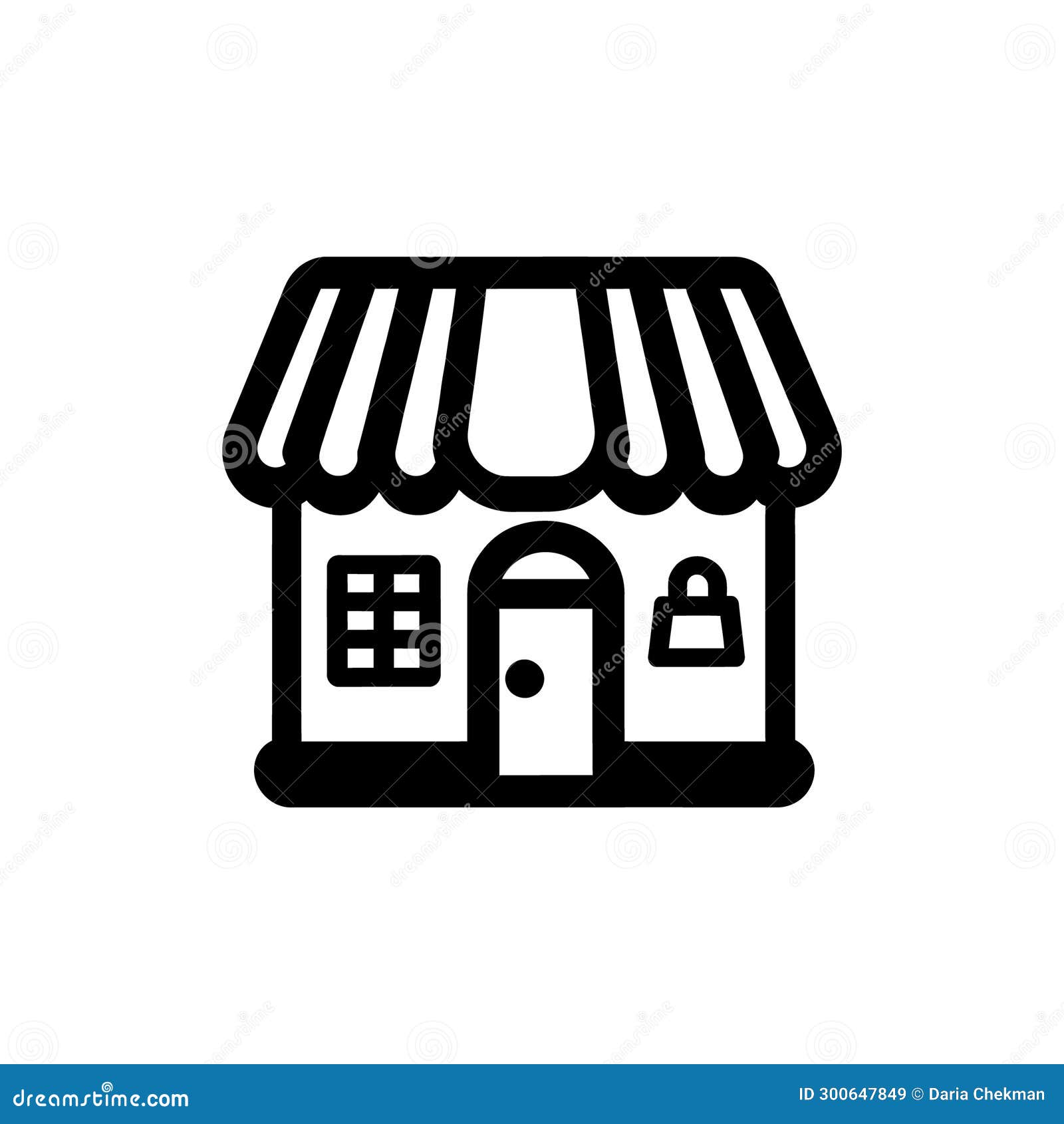 Store Icon. Simple Shopping Icon Isolated Stock Illustration ...