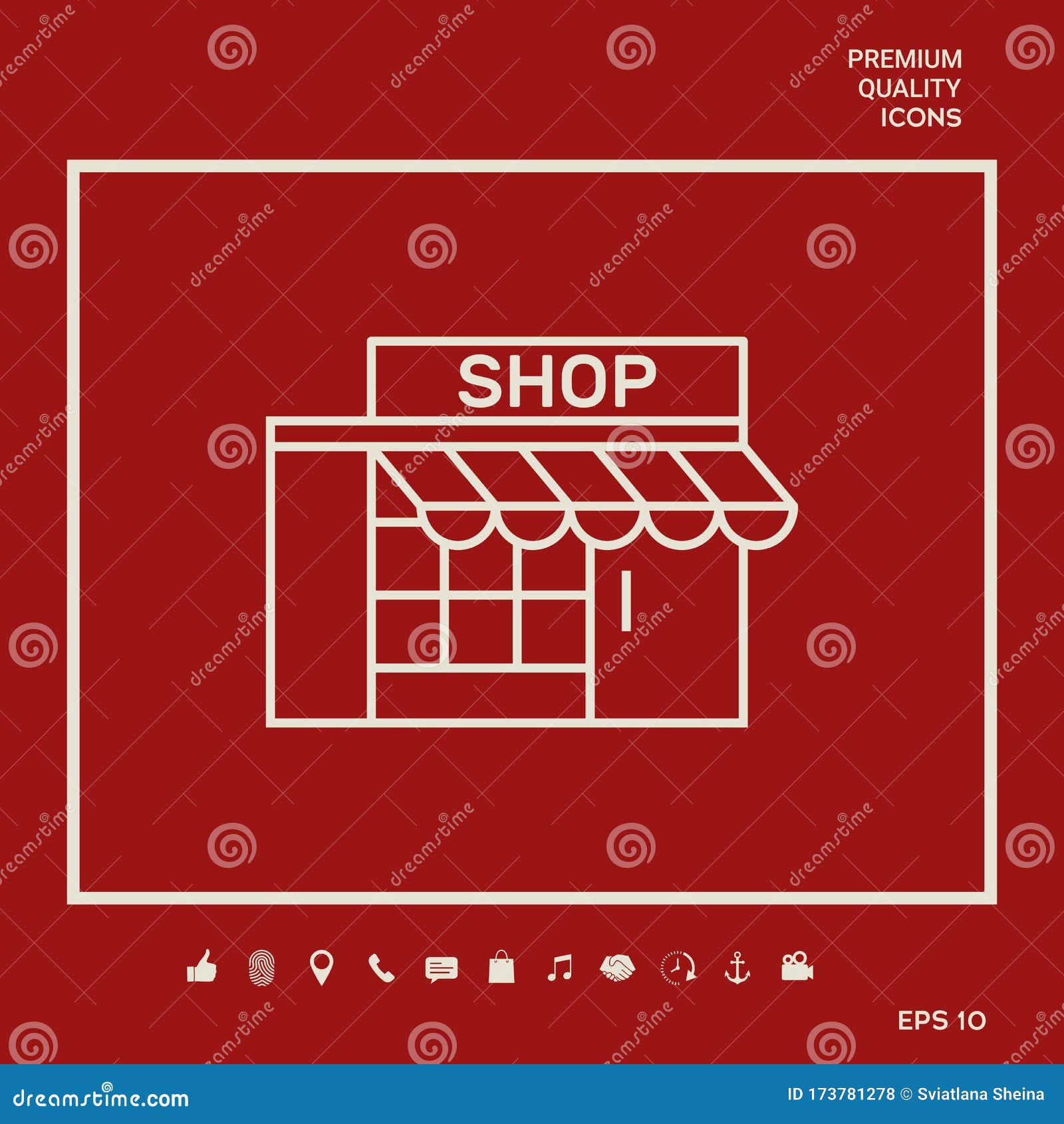 Store Icon Symbol. Graphic Elements for Your Design Stock Vector ...