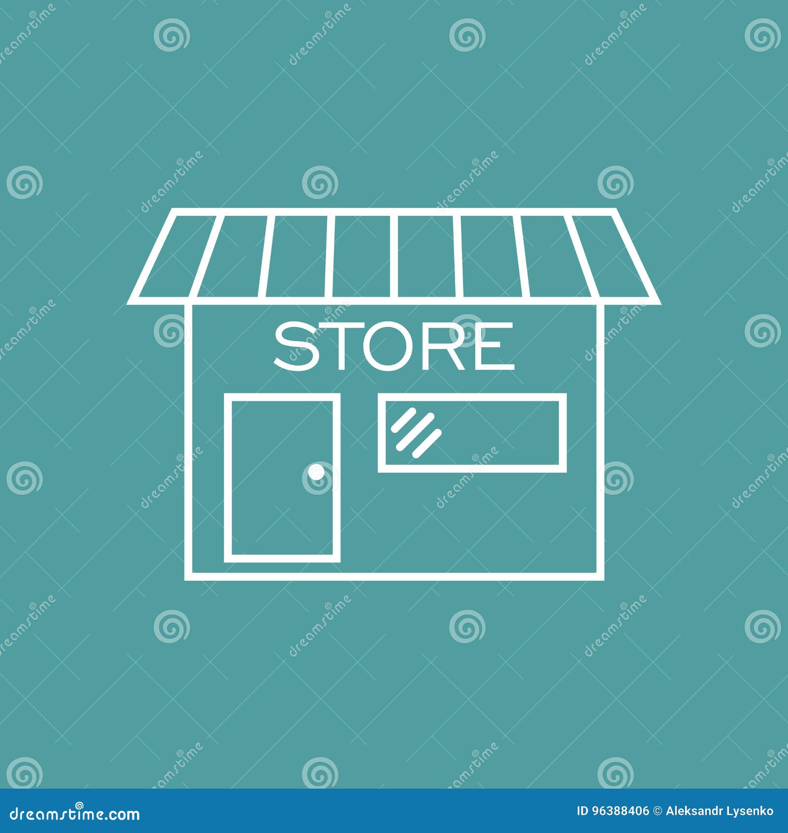 Store Icon Vector Illustration in Flat Style. Shop Symbol Stock Vector ...