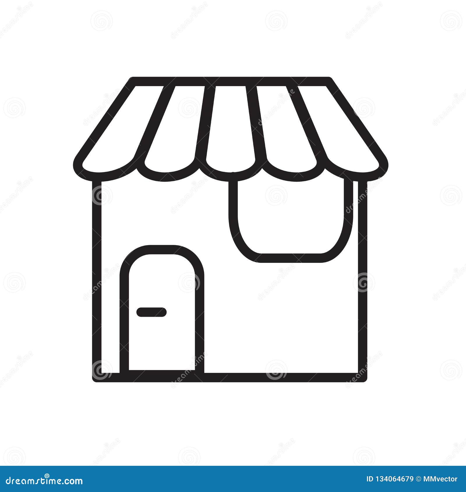 Store Icon Vector Isolated on White Background, Store Sign , Linear ...