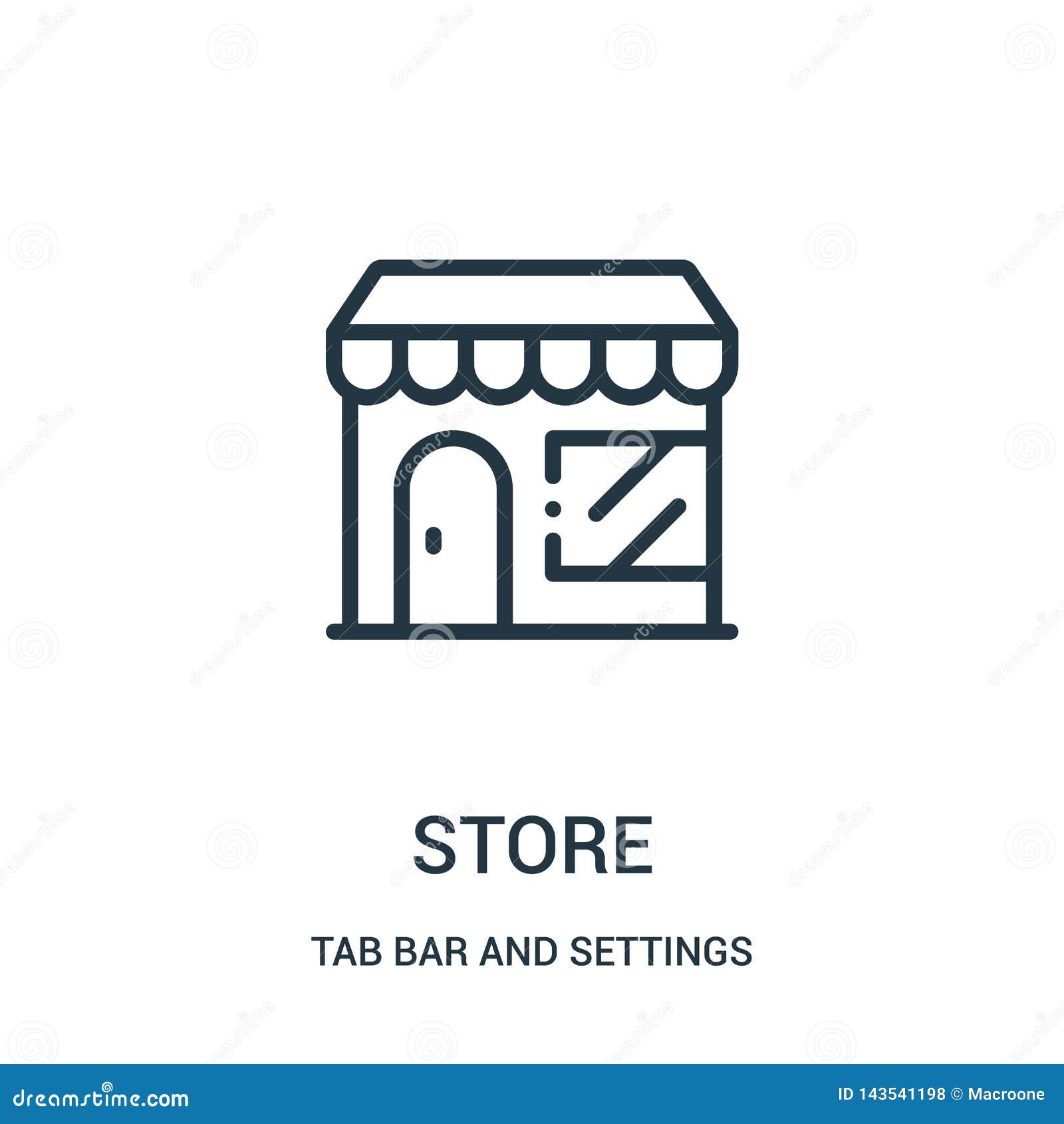 Store Icon Vector From Tab Bar And Settings Collection Thin Line Store Outline Icon Vector