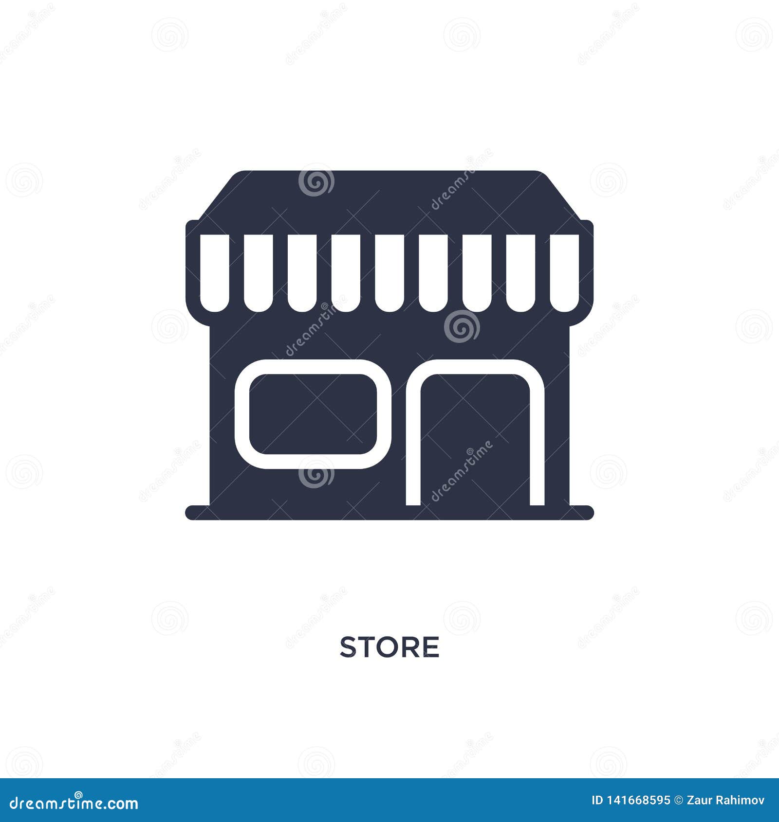 Store Icon On White Background. Simple Element Illustration From User ...
