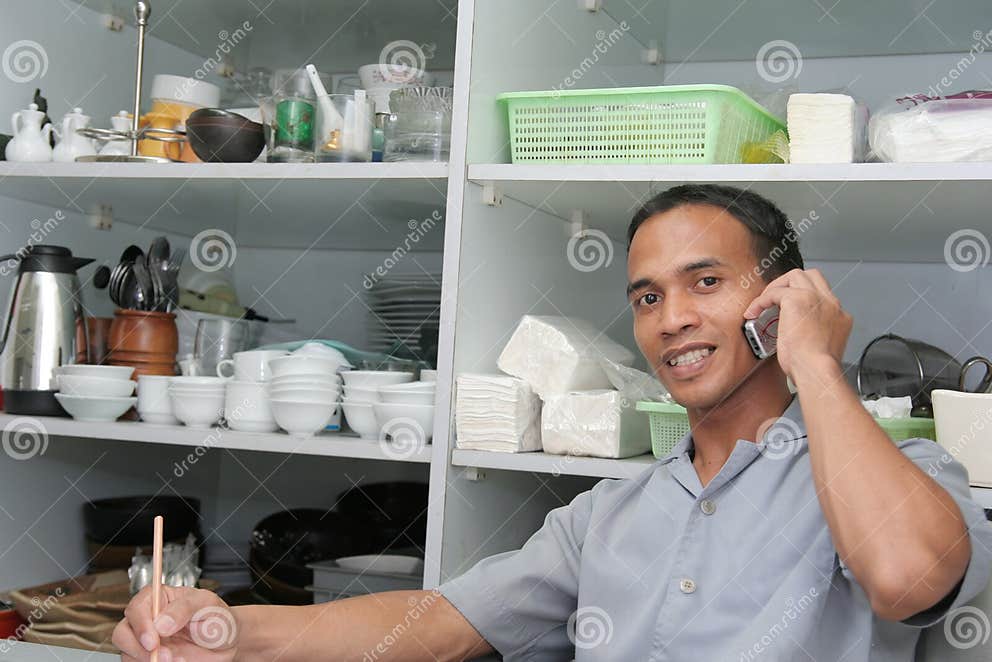 Store keeper stock image. Image of taking, glasses, restaurant - 6240855