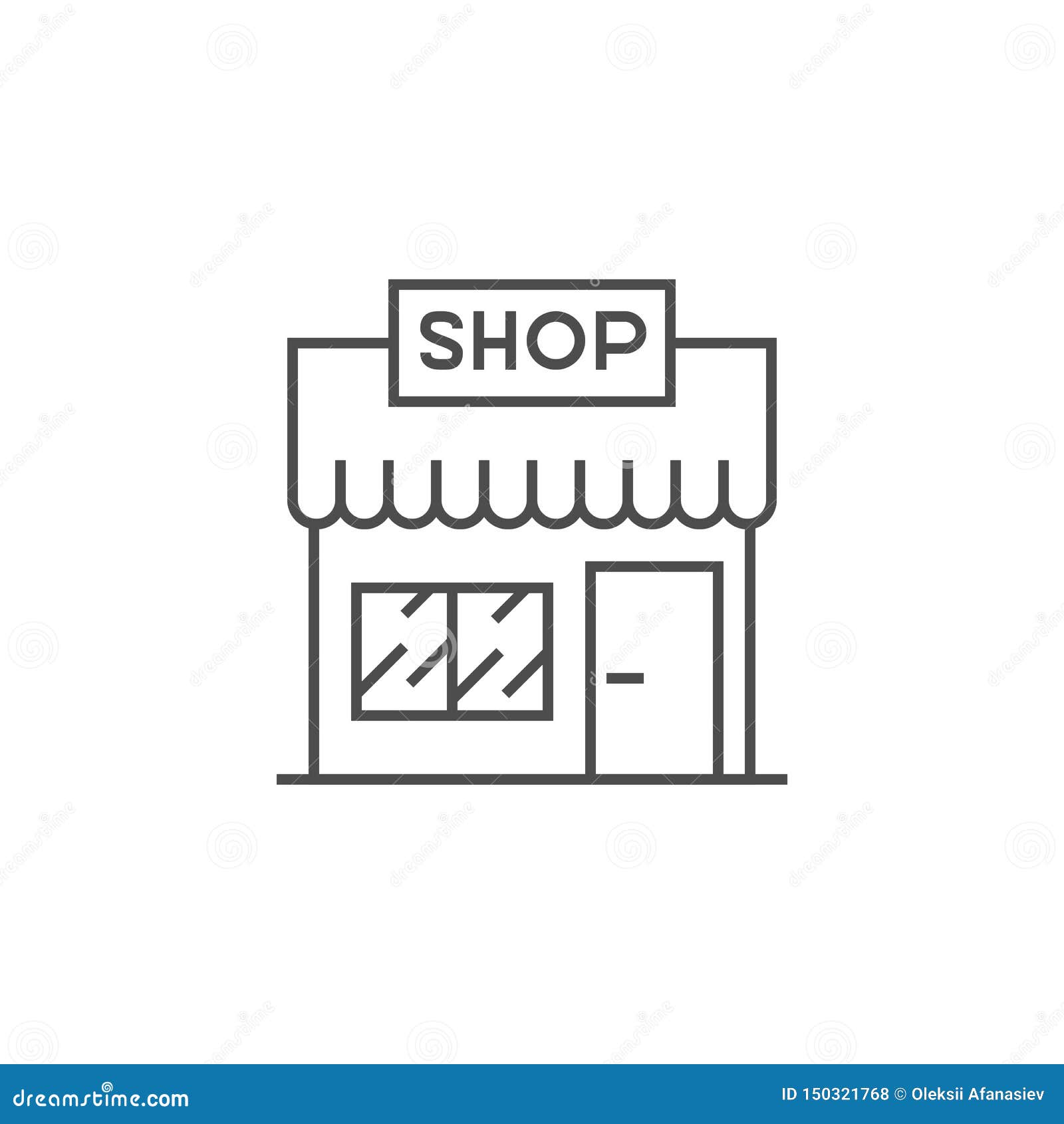 Store Line Icon stock vector. Illustration of element - 150321768