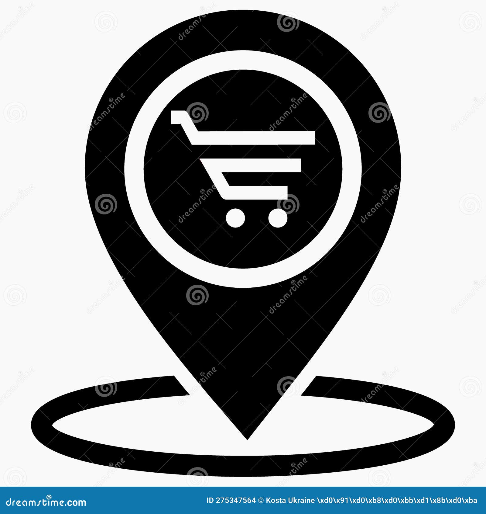 Store location icon stock vector. Illustration of button - 275347564