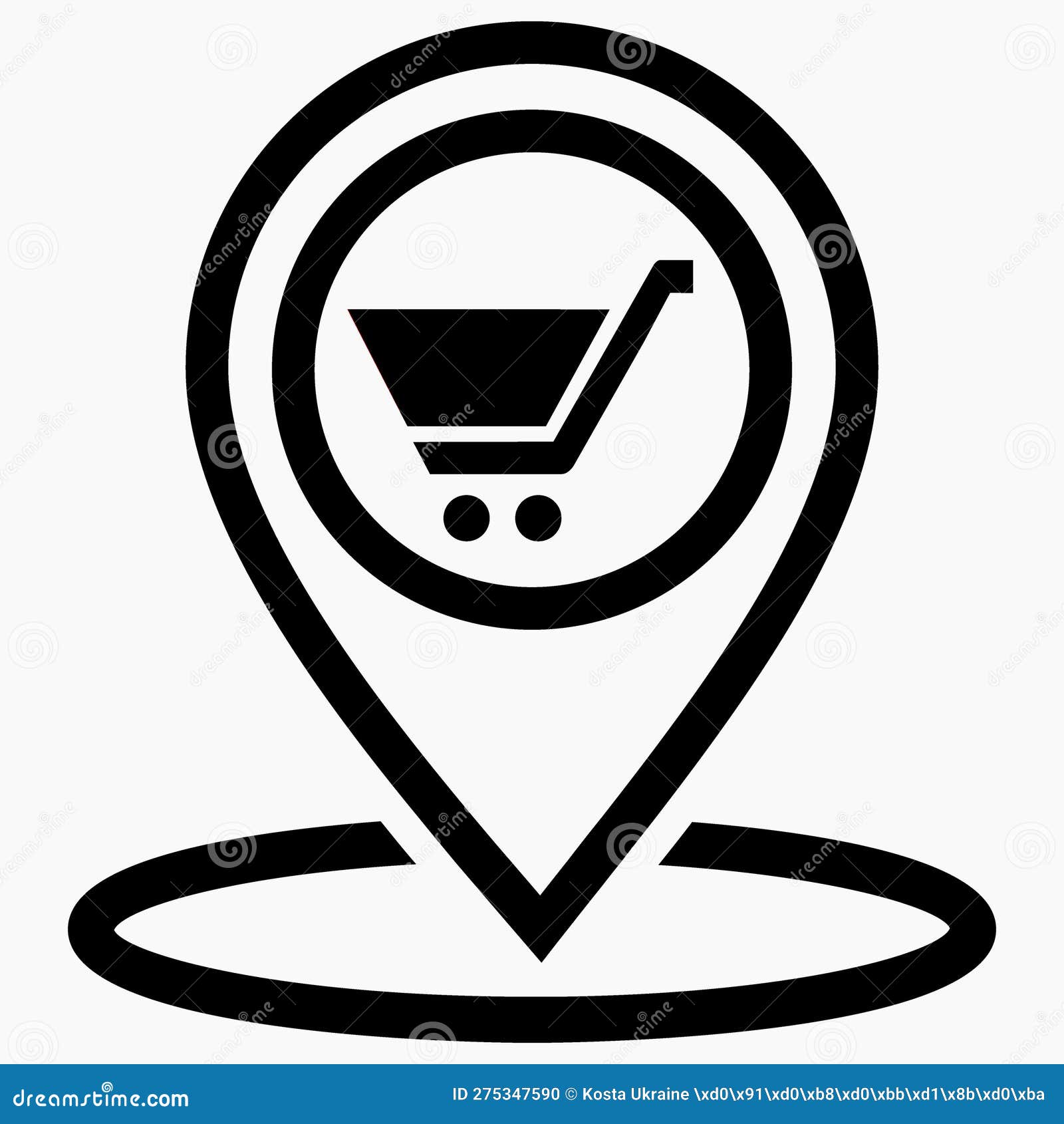 Store location icon stock vector. Illustration of shop - 275347590