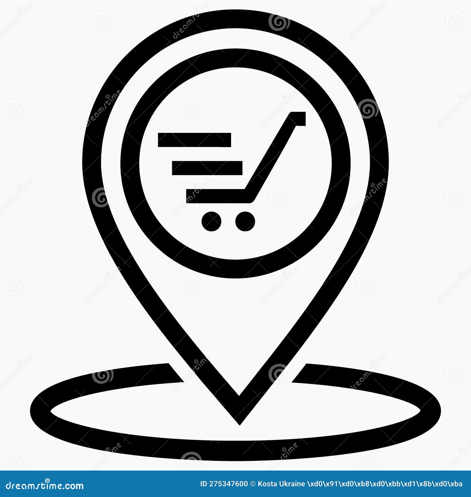 Store location icon. stock vector. Illustration of icon - 275347600