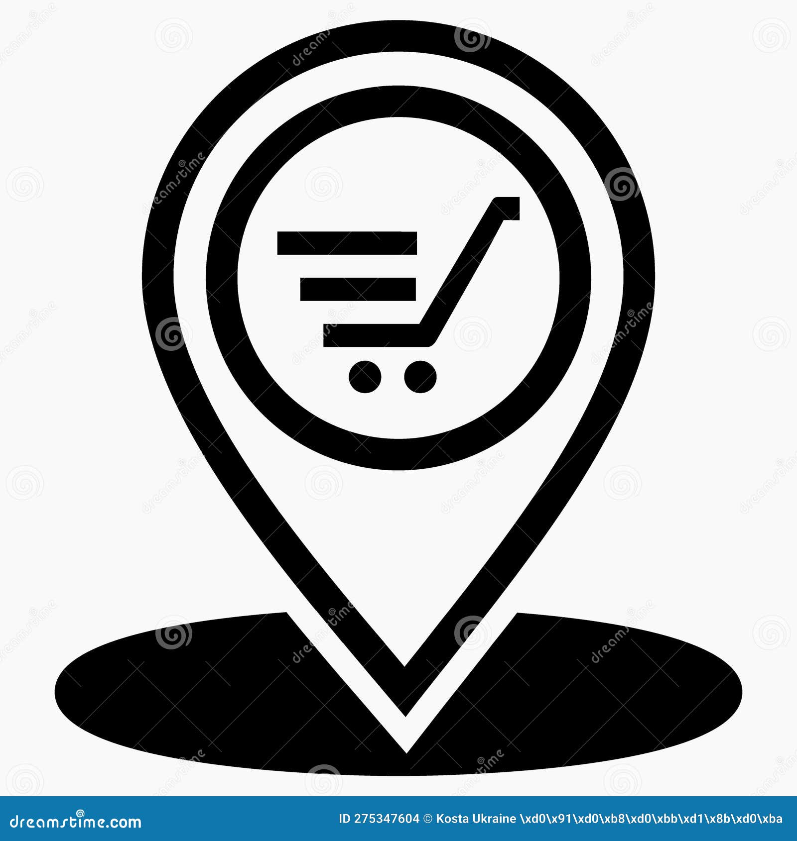 Store location icon stock vector. Illustration of sign - 275347604