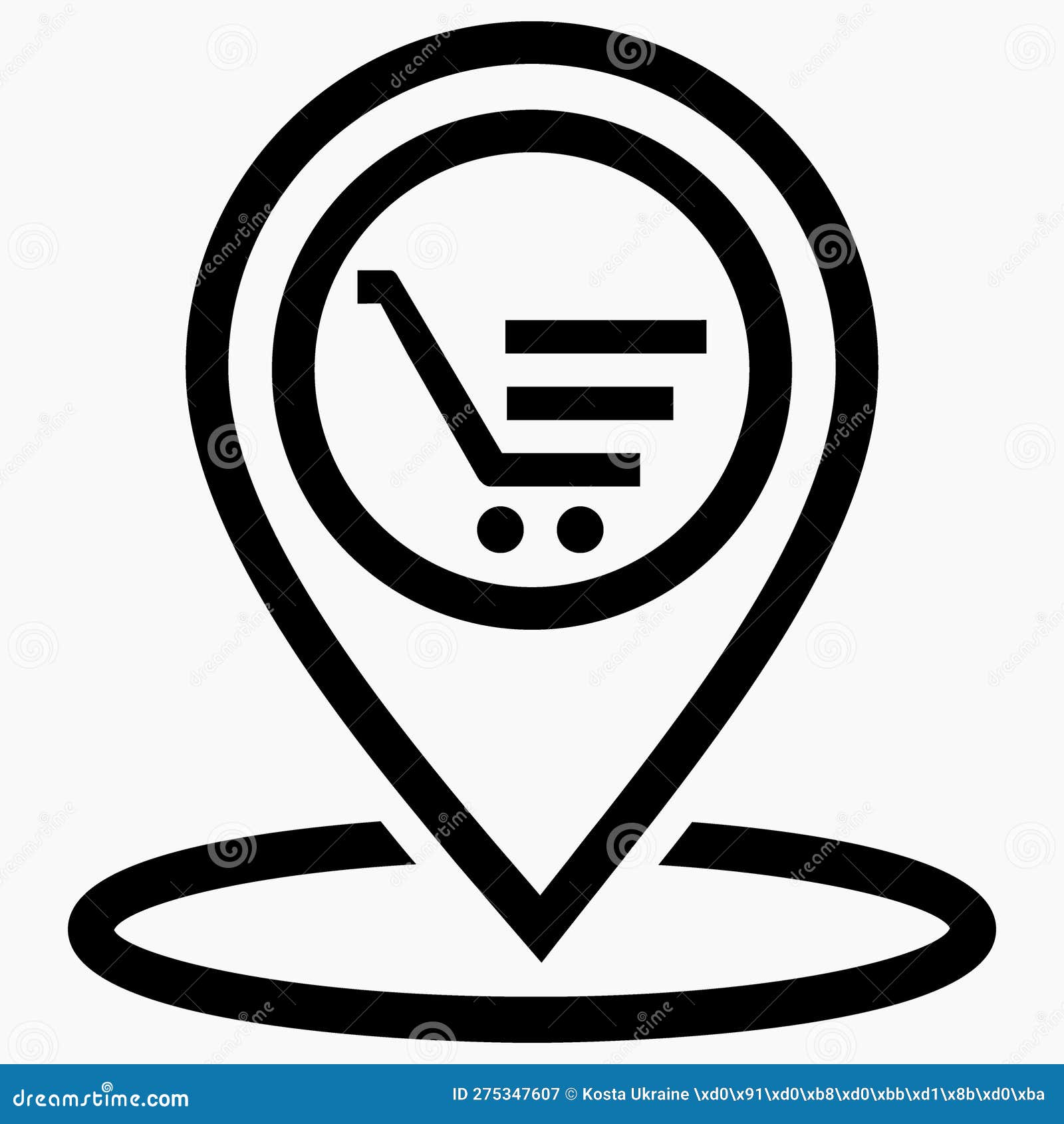 Store location icon stock vector. Illustration of location - 275347607