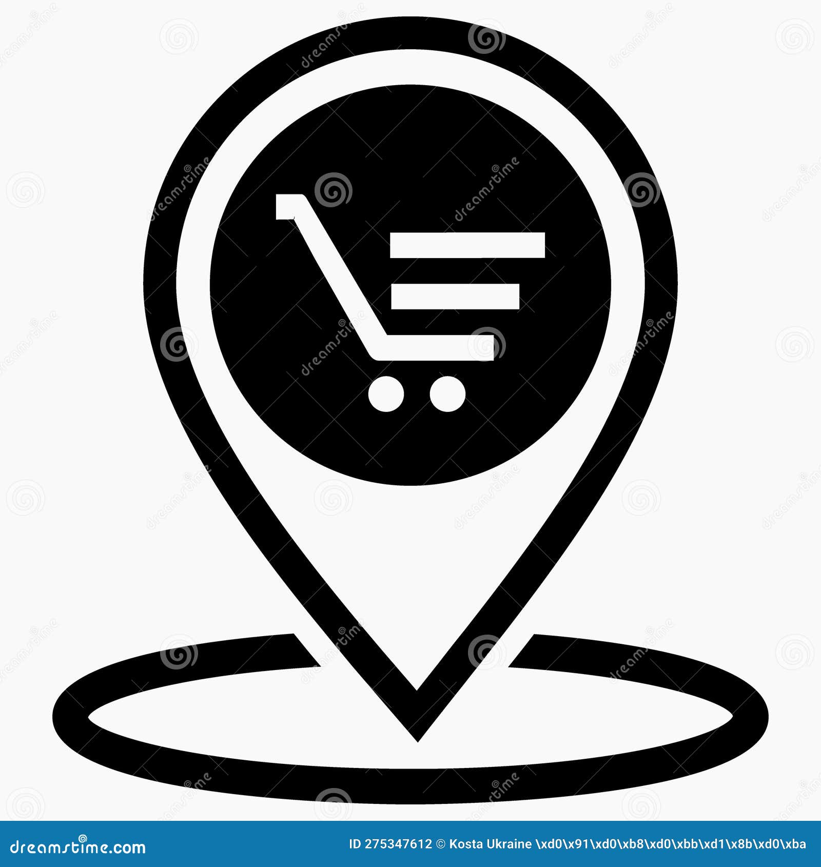 Store location icon stock vector. Illustration of destination - 275347612
