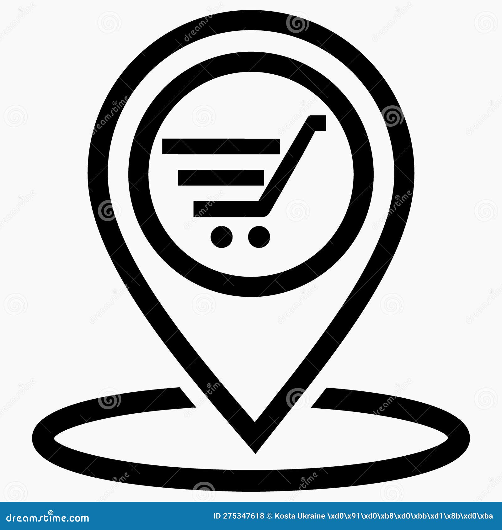 Store location icon stock vector. Illustration of navigation - 275347618