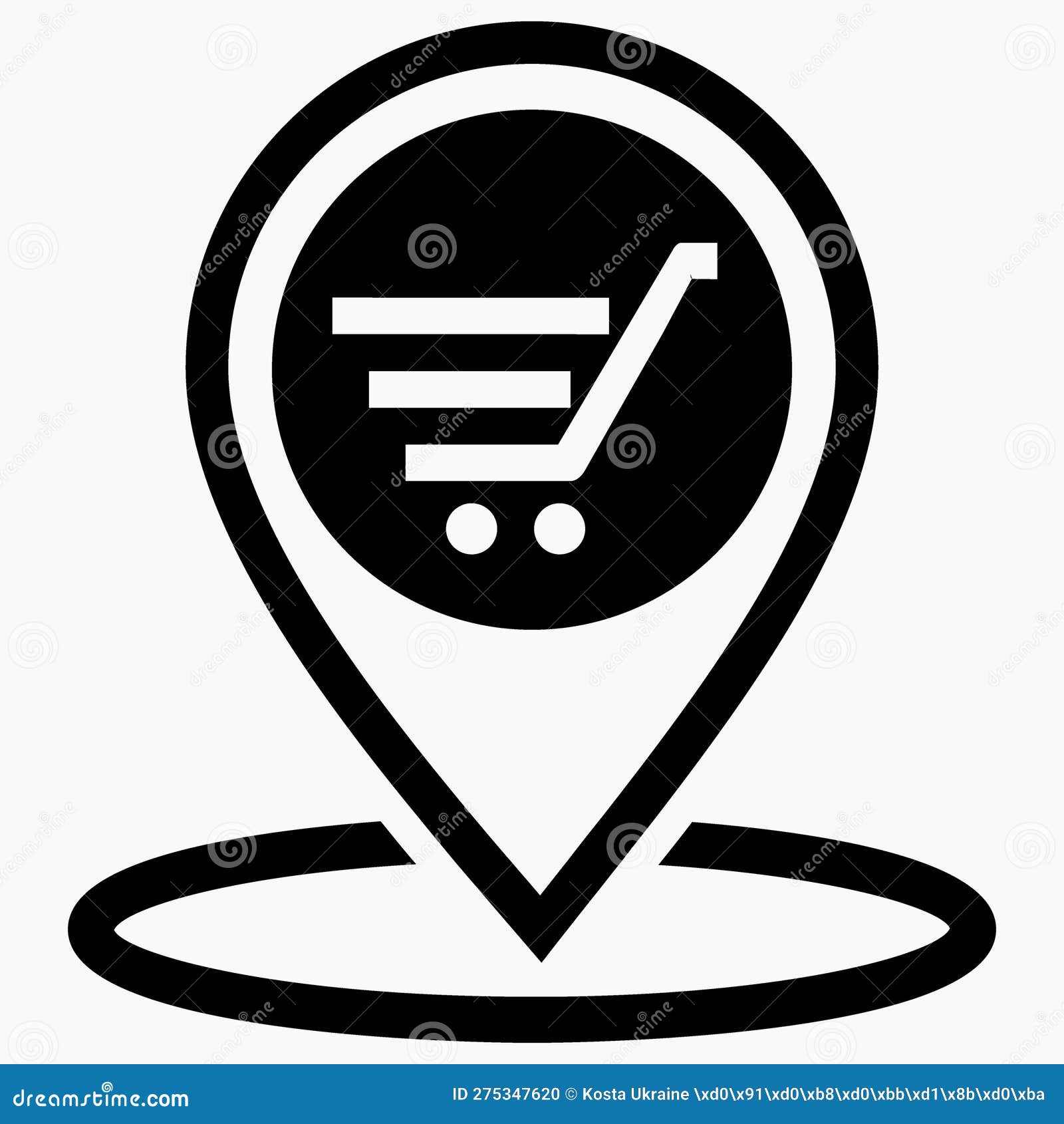 Store location icon stock vector. Illustration of consumer - 275347620
