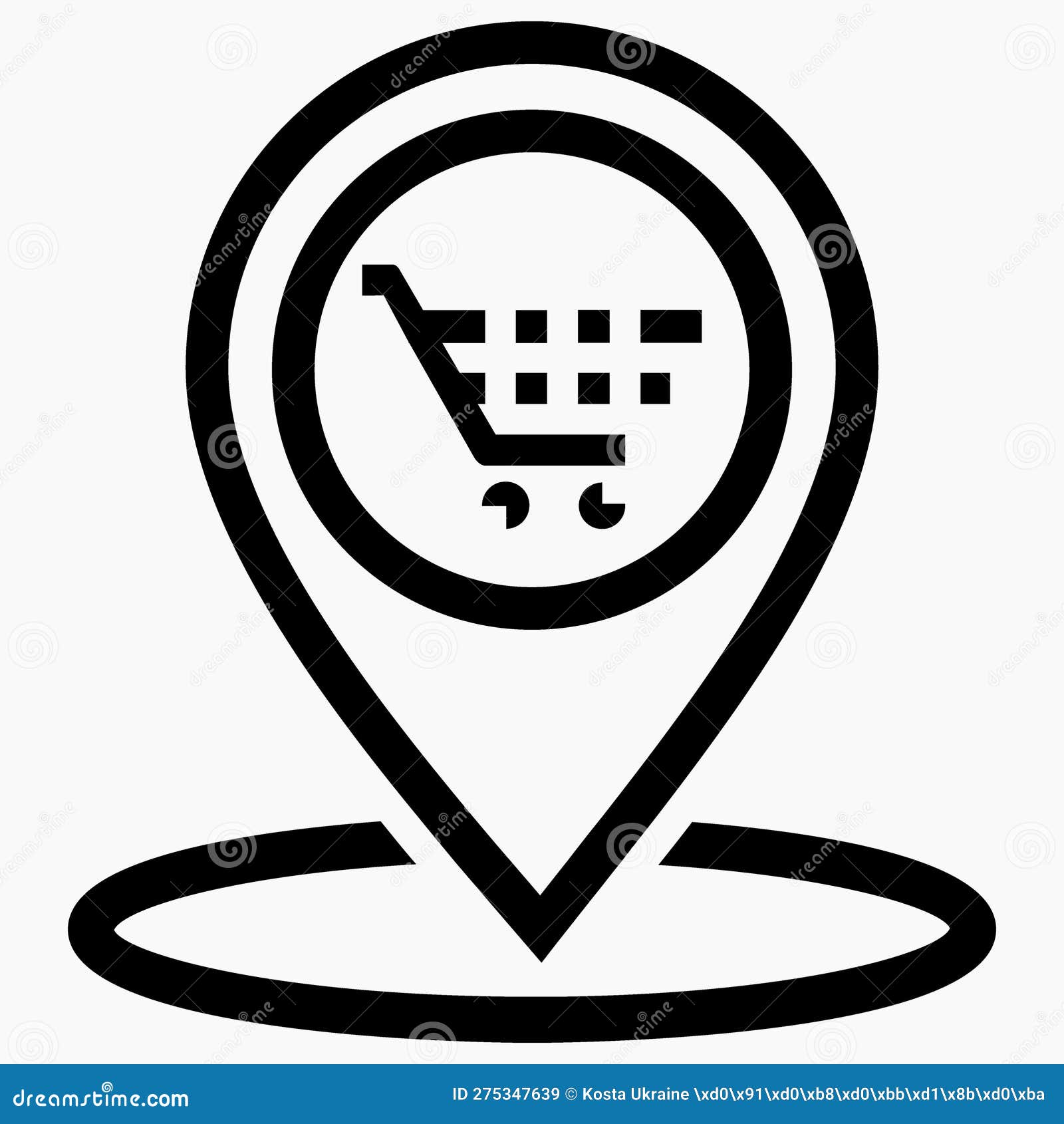 Store location icon stock vector. Illustration of isolated - 275347639