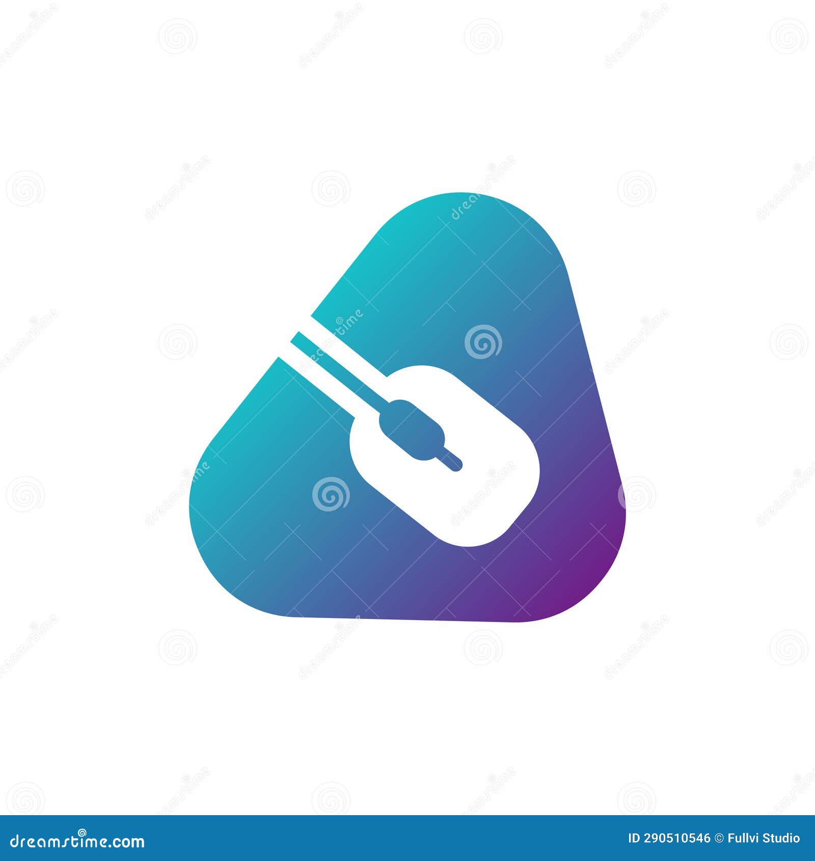 Store Logo Concept Whit Abstract U or V Letter, Design Logo Mouse Stock ...