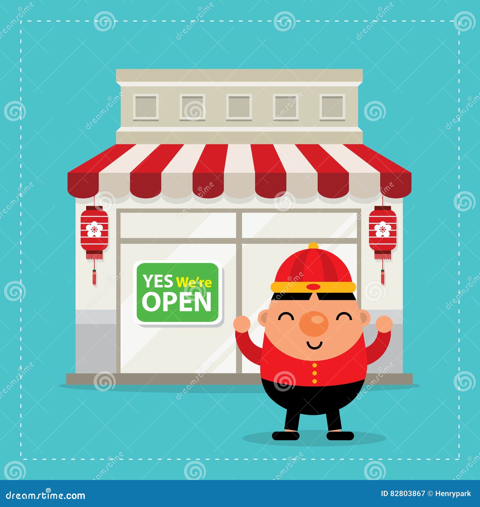 Art Store Open And Closed Sign Cartoon Vector | CartoonDealer.com #65849099