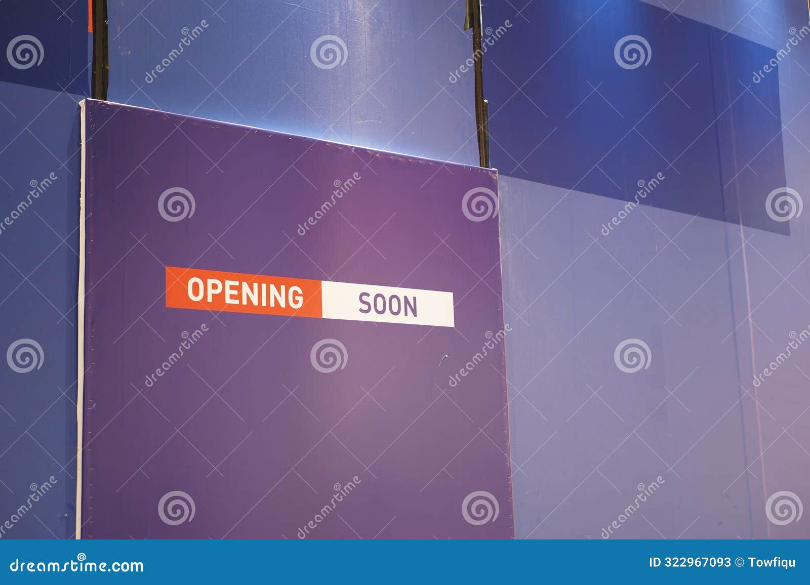 Store Opening Soon Sign on Blue Background , Stock Image - Image of ...