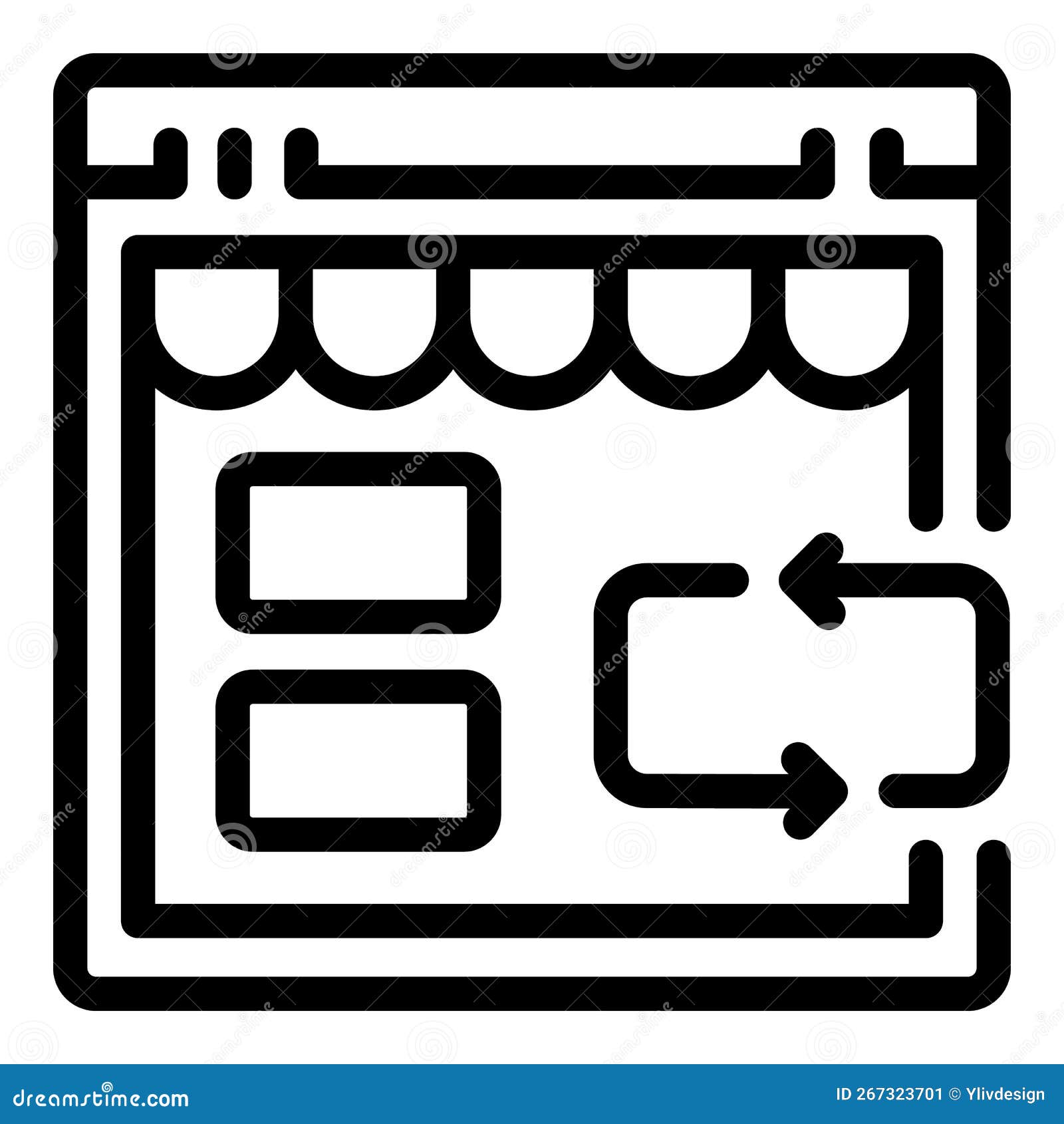 Store Order Return Icon Outline Vector. Service Delivery Stock Vector ...