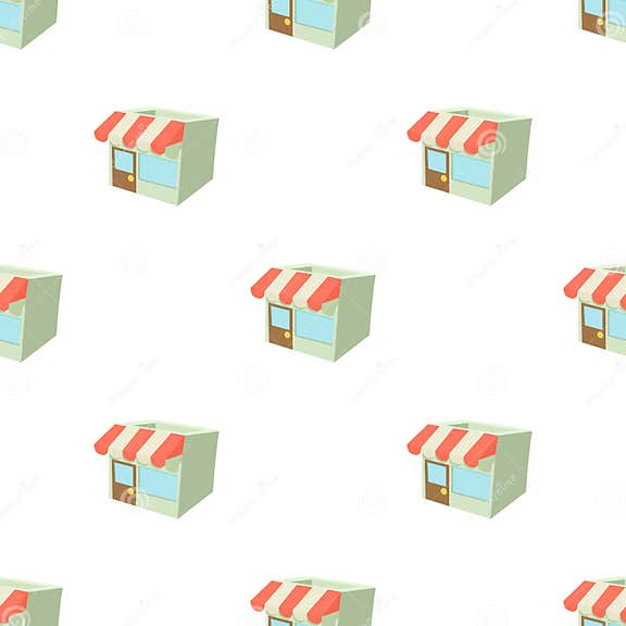 Store Pattern Seamless Vector Stock Vector - Illustration of building ...