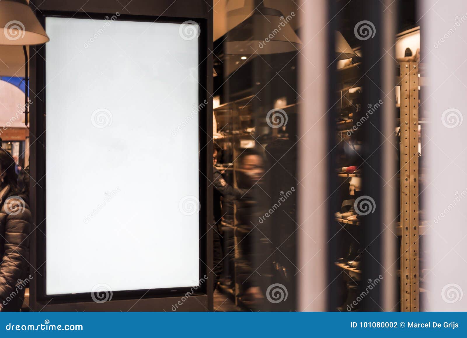 Store poster mockup stock photo. Image of template, store - 101080002