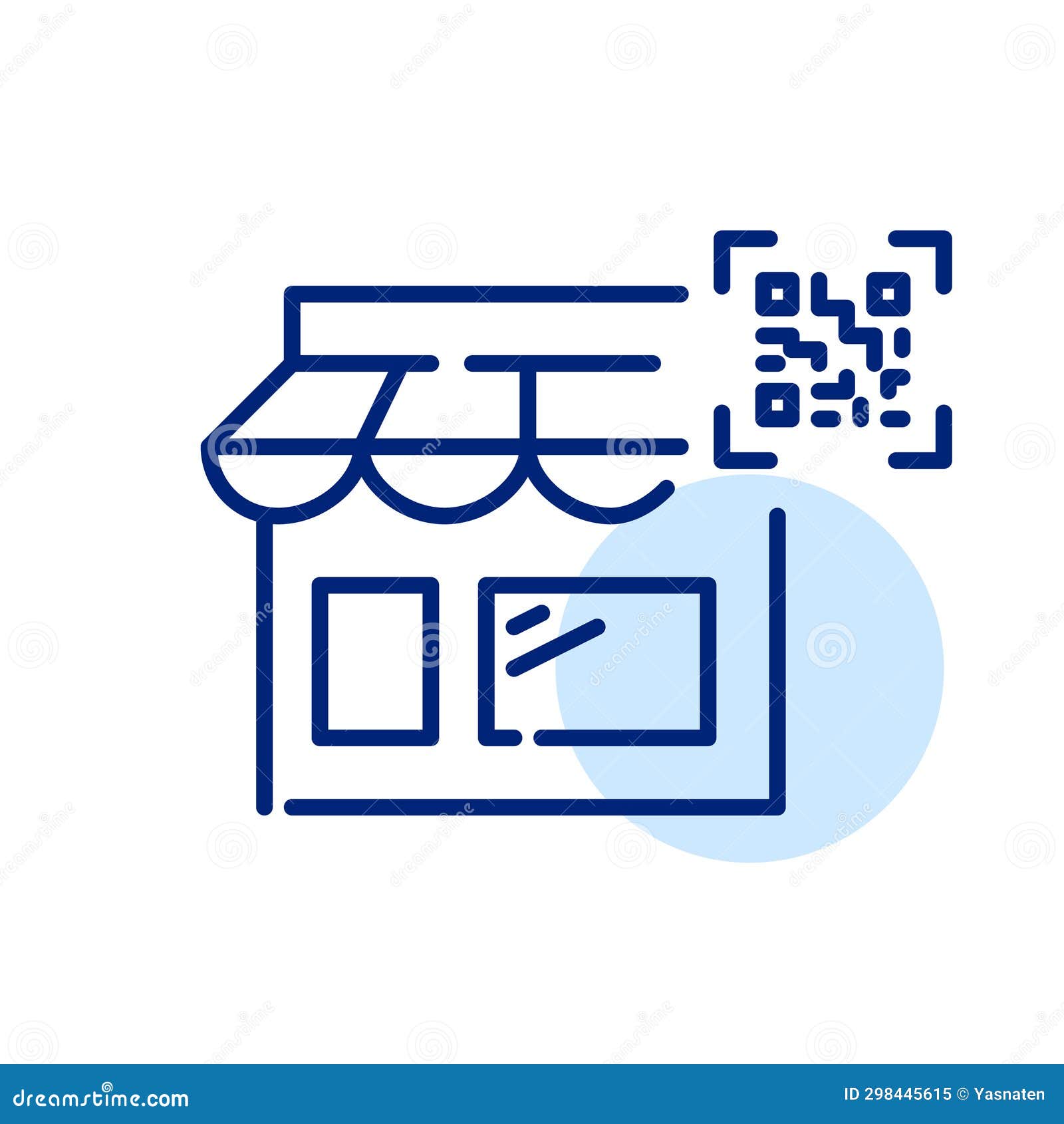 Store and Qr Code. Checkout without Cashier. Pixel Perfect Icon Stock ...
