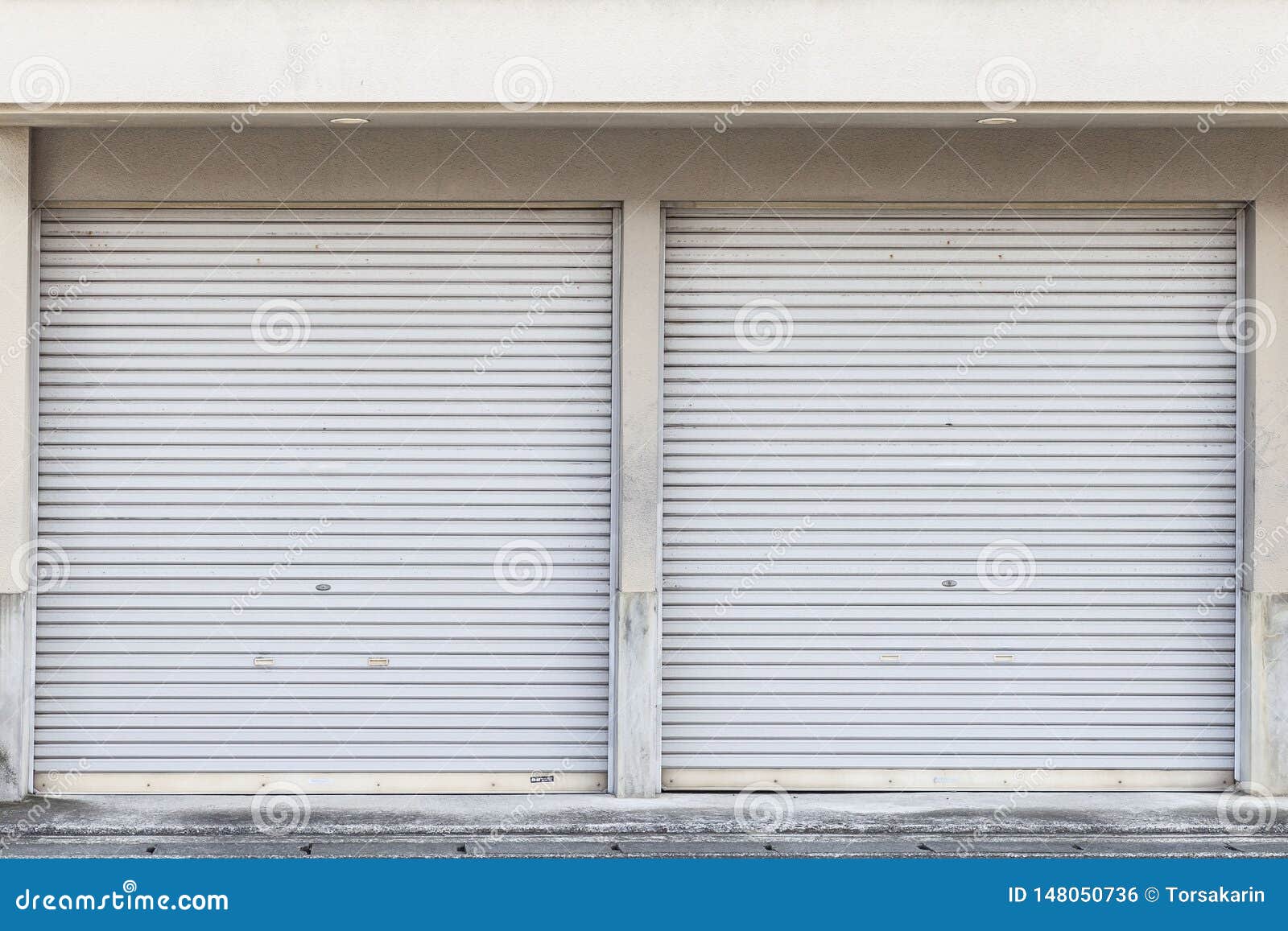 The store`s shutter door stock photo. Image of entrance - 148050736