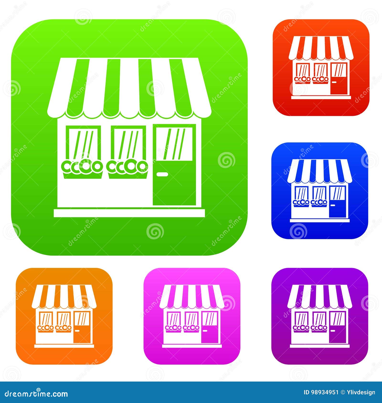 Store set collection stock vector. Illustration of lunch - 98934951