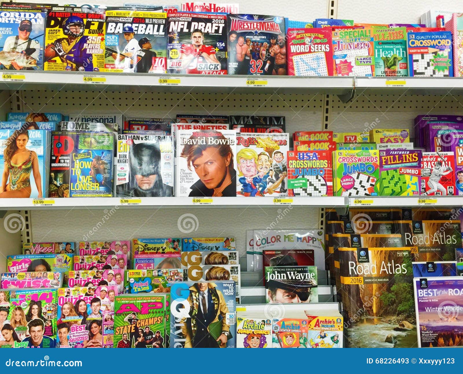 Store Shelf editorial stock photo. Image of periodical - 68226493