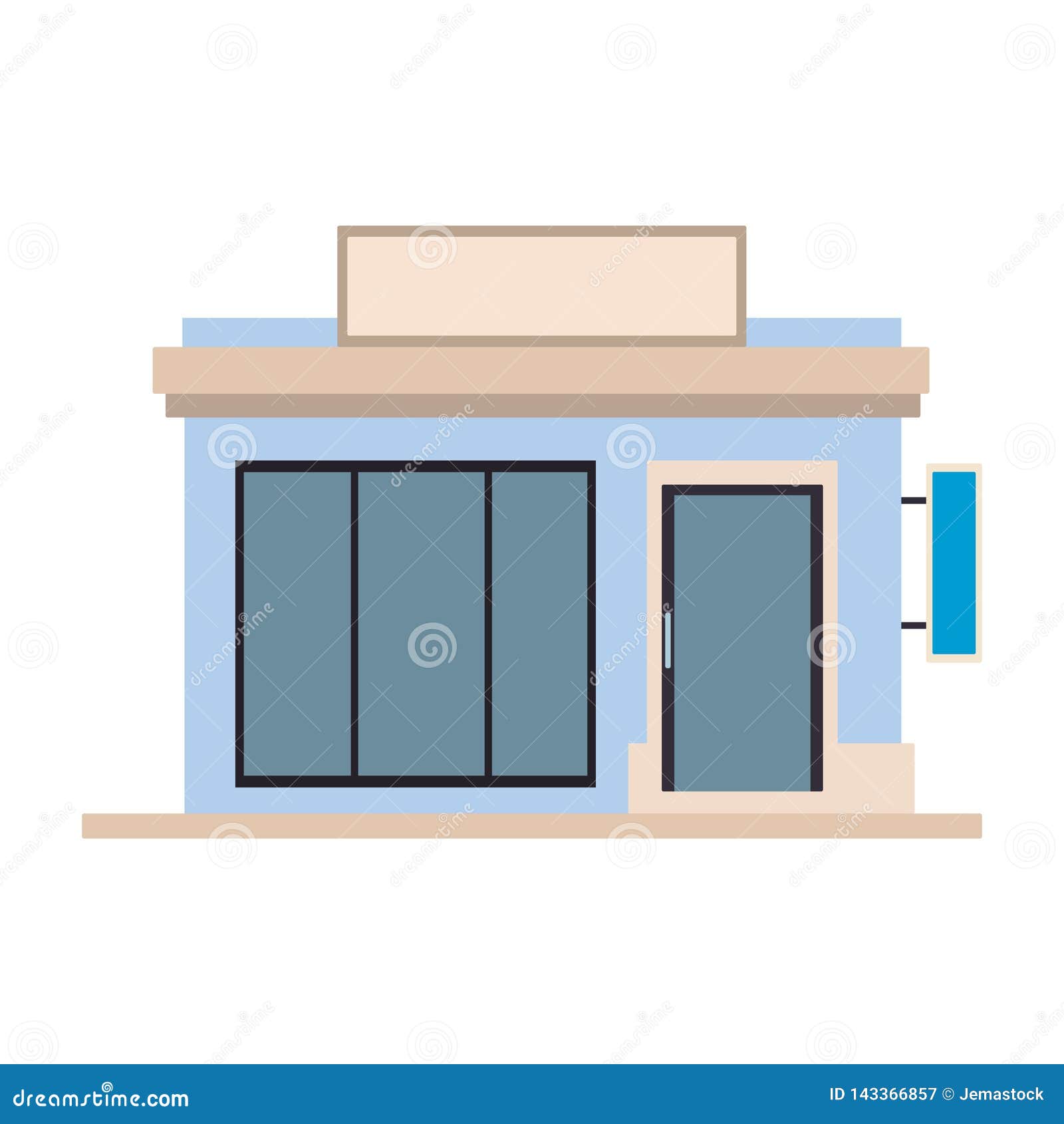 Store shop building stock vector. Illustration of exterior - 143366857
