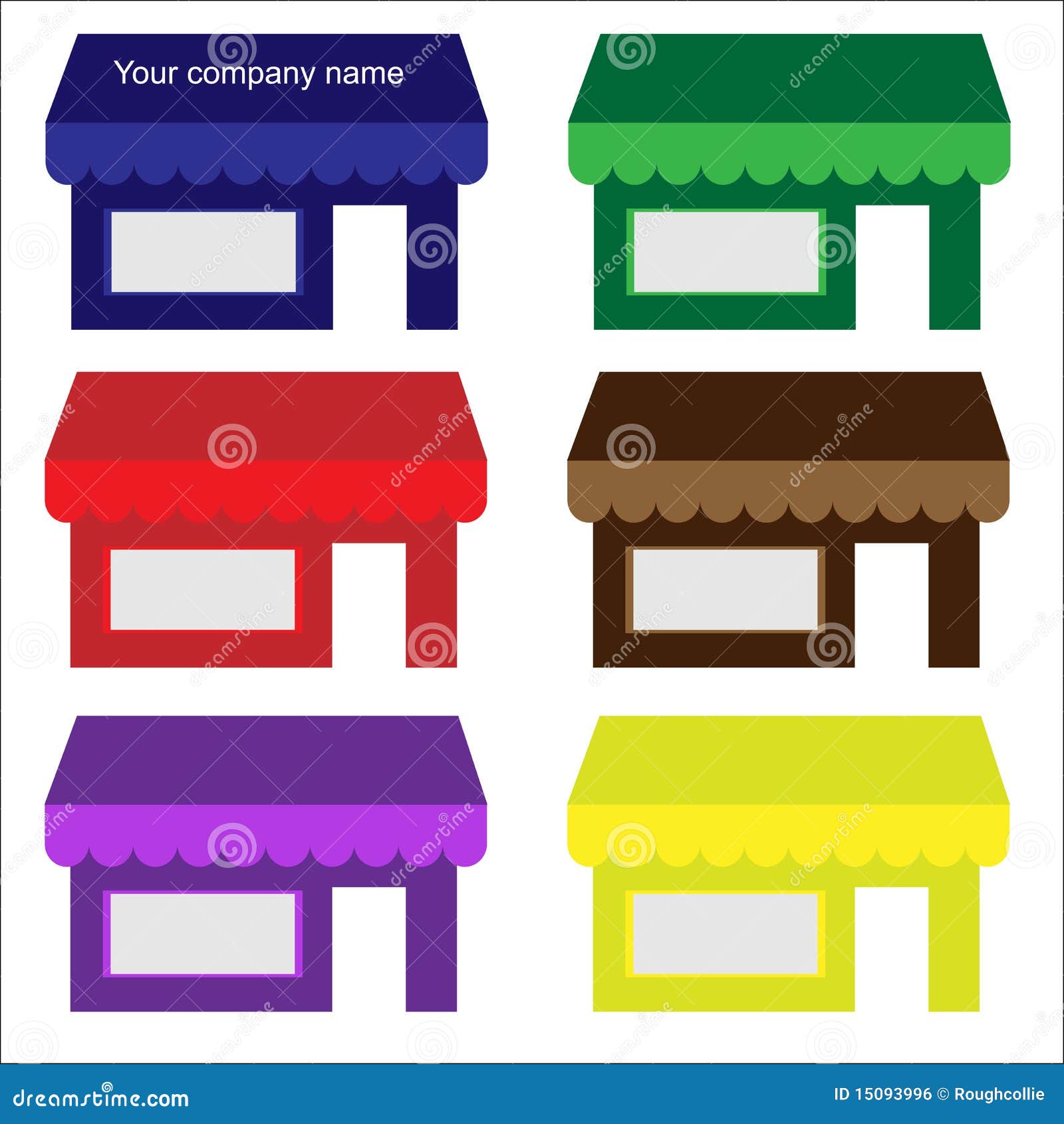 Store / Shop Front Logo Concept Stock Illustration - Illustration of ...