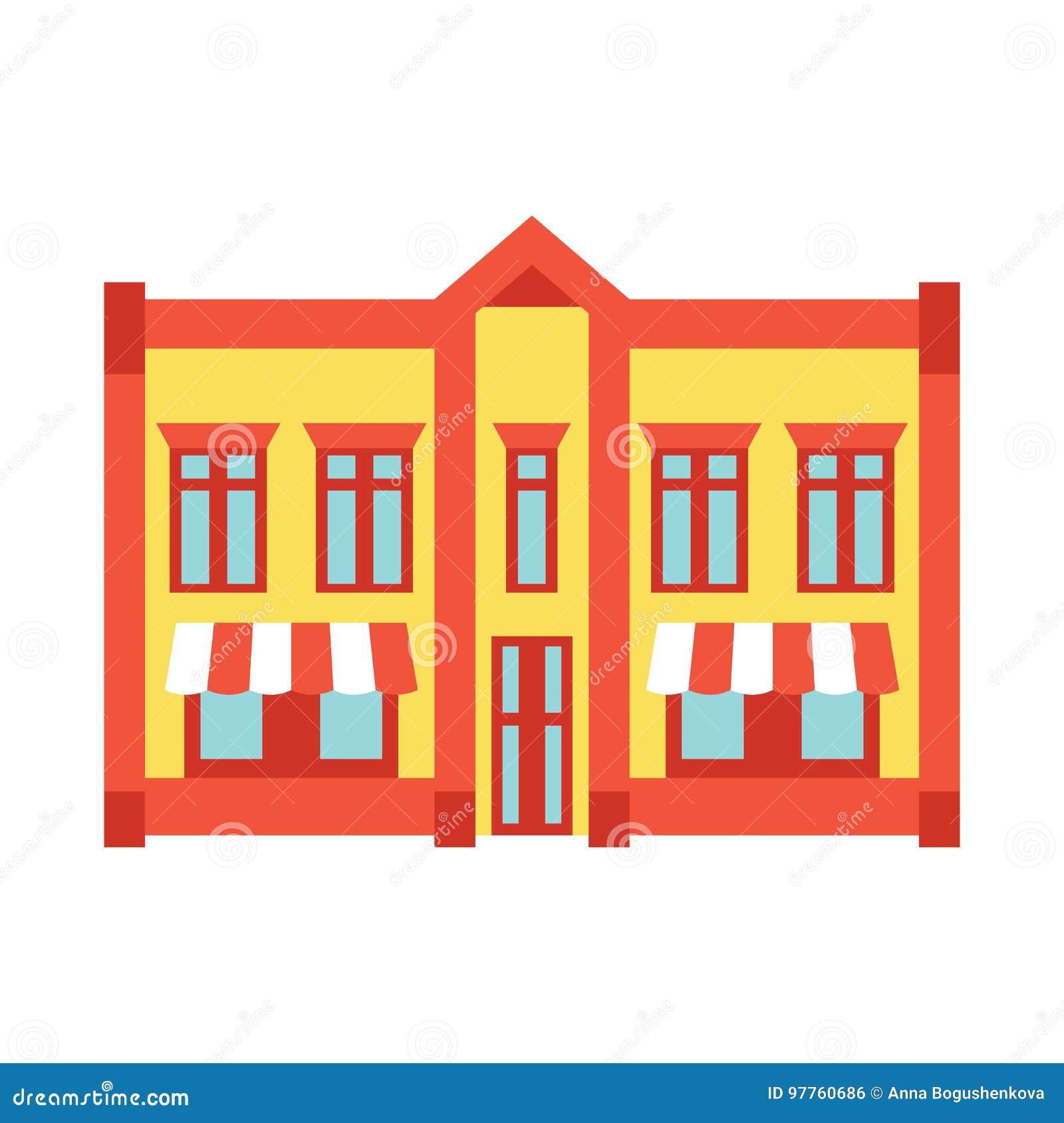 Store Shop Front Window Building Color Icon Stock Vector - Illustration ...