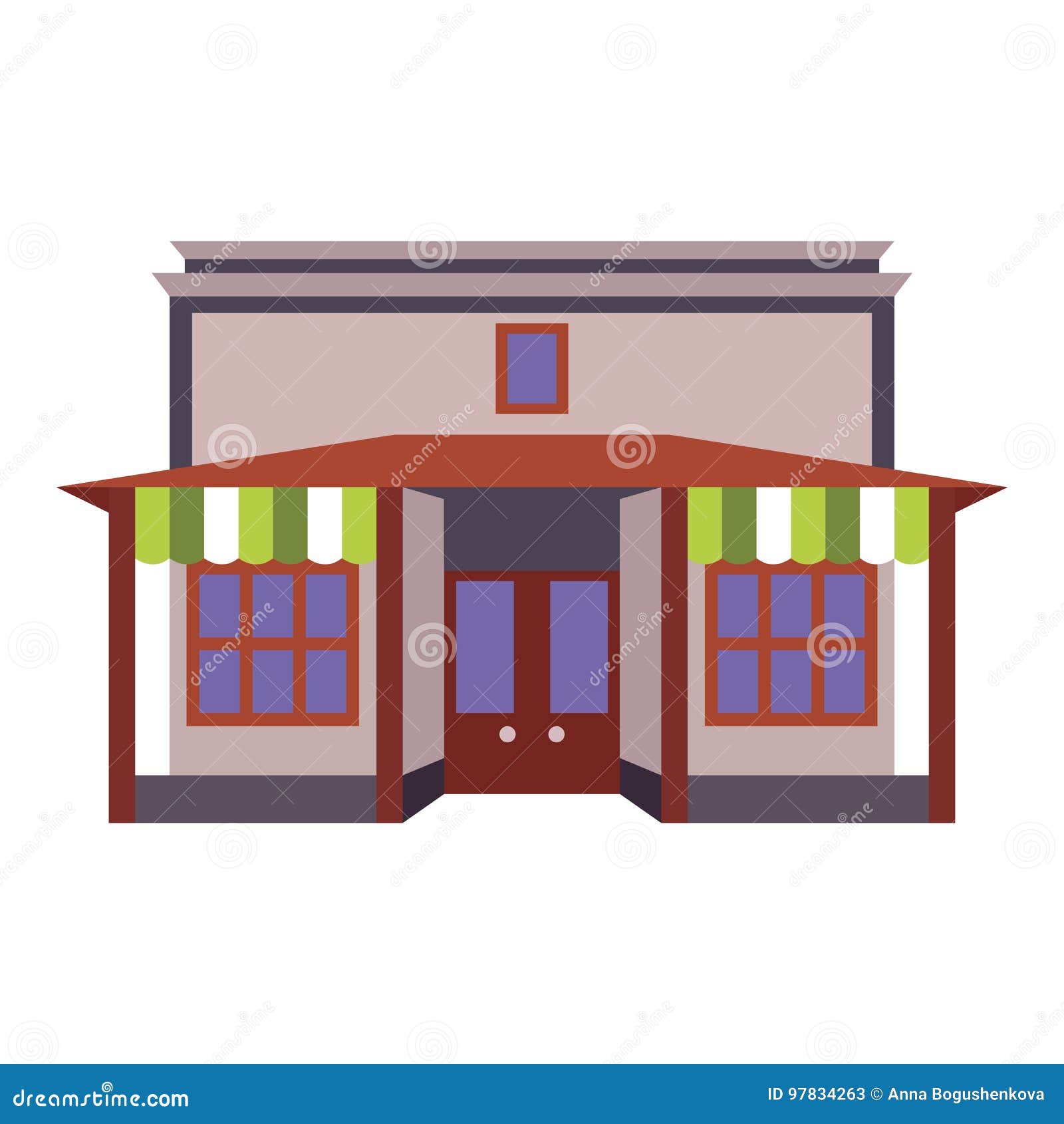 Store Shop Front Window Building Color Icon Stock Vector - Illustration ...