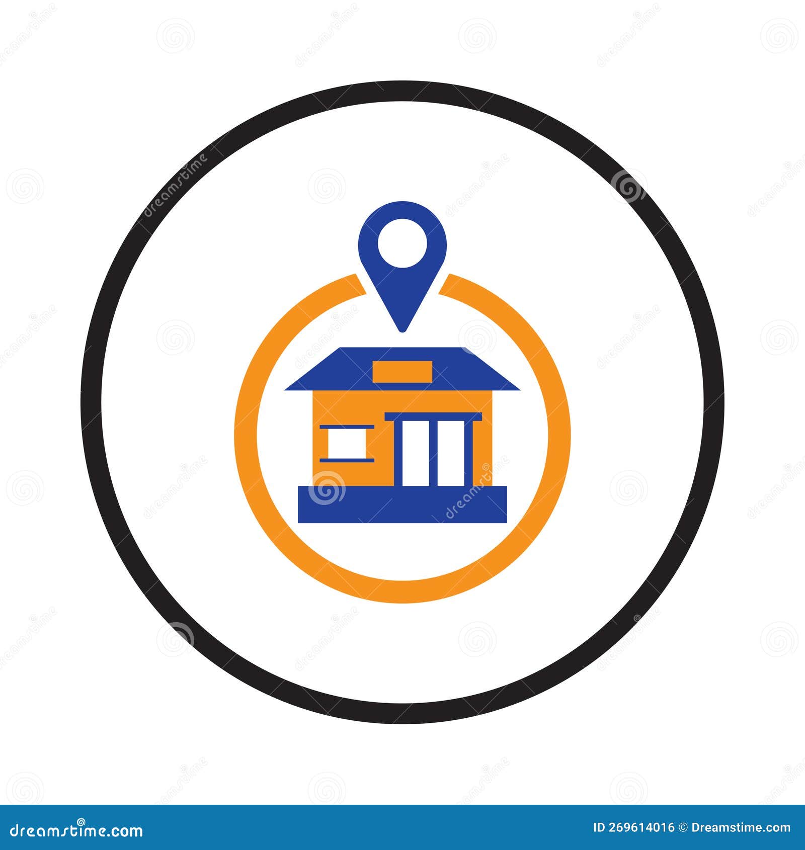 Store or Shop Location Icon Stock Vector - Illustration of icon ...