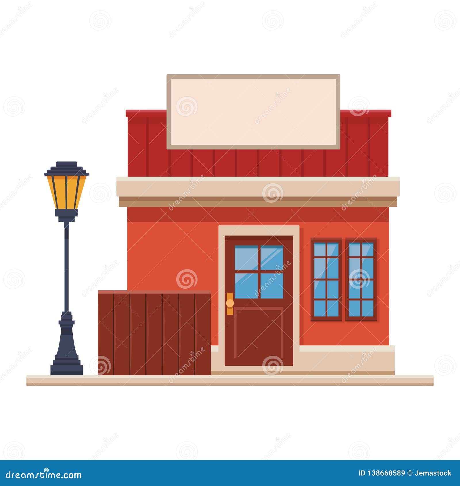 Store Shopping Front Cartoon Stock Vector - Illustration of store ...
