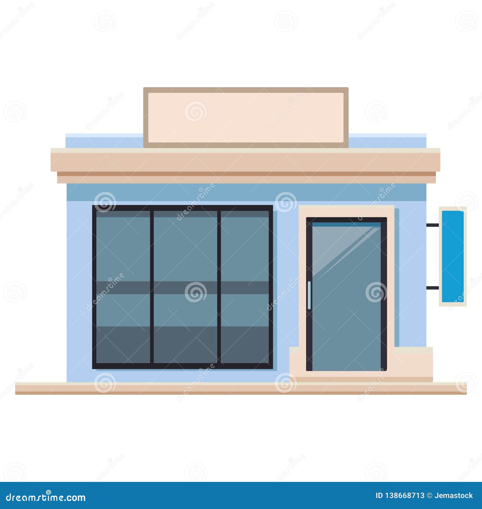 Store Shopping Front Cartoon Stock Vector - Illustration of counter ...