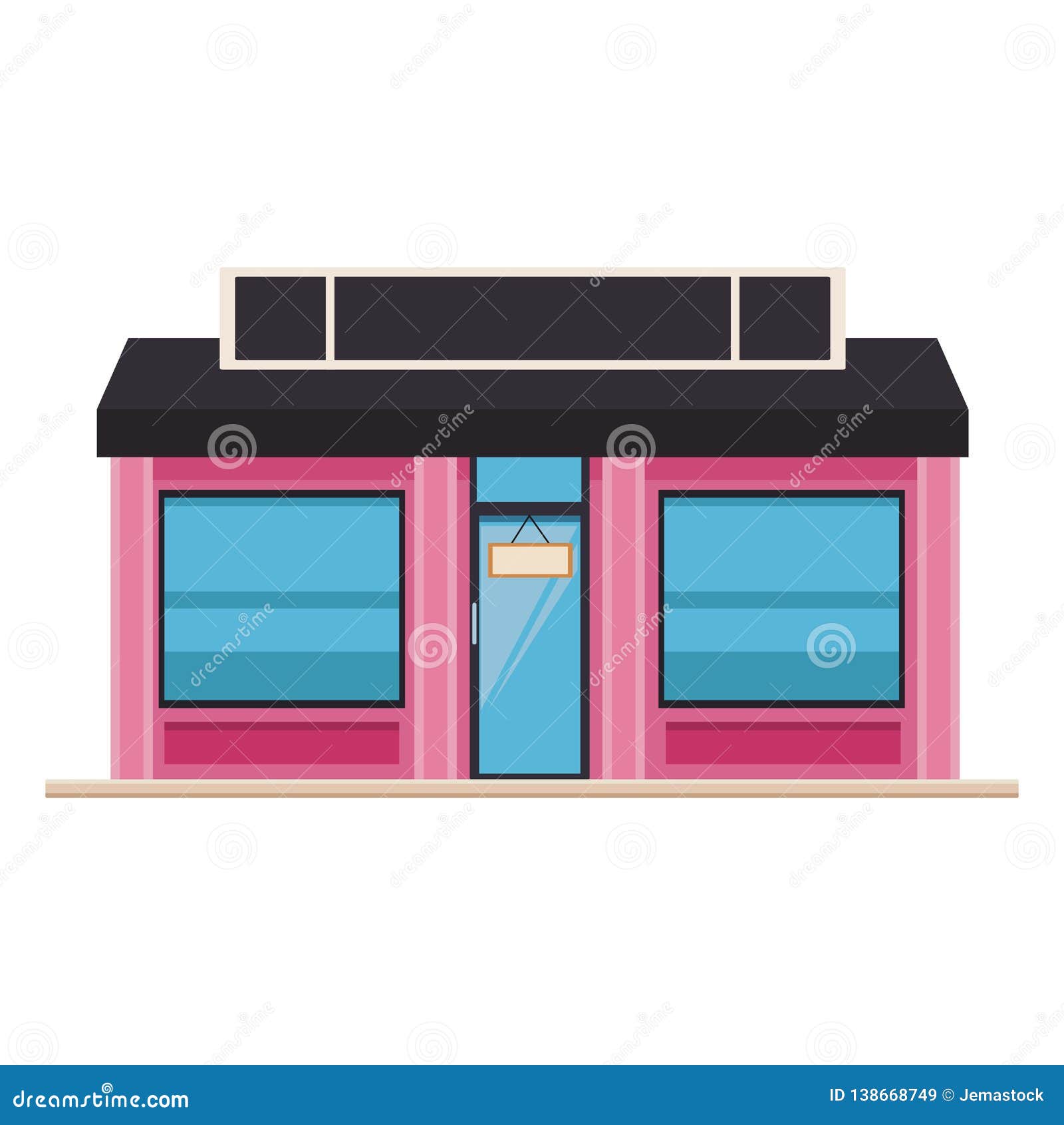 Store Shopping Front Cartoon Stock Vector - Illustration of ...
