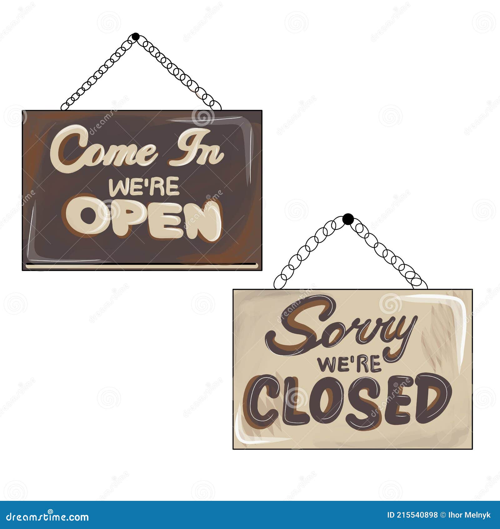 Store sign set stock vector. Illustration of sign, retro - 215540898