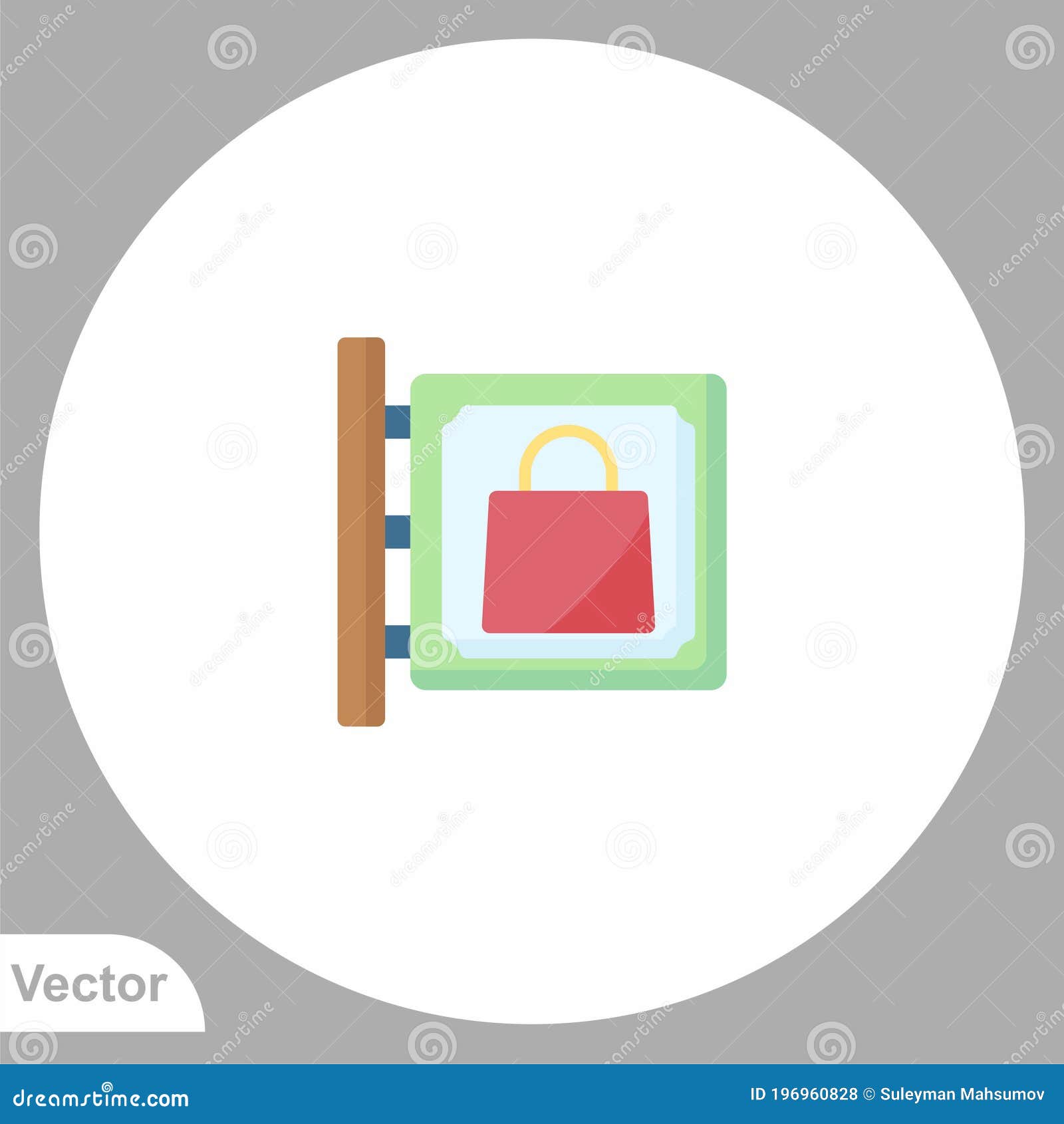 Store Sign Vector Icon Sign Symbol Stock Vector - Illustration of ...