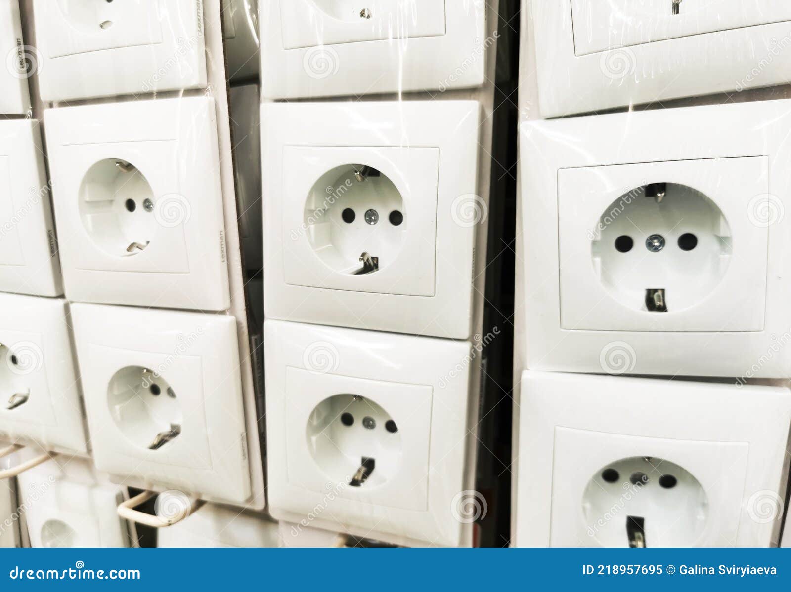 Store Socket and Switch Display of Productrs on Sale on Wall ...