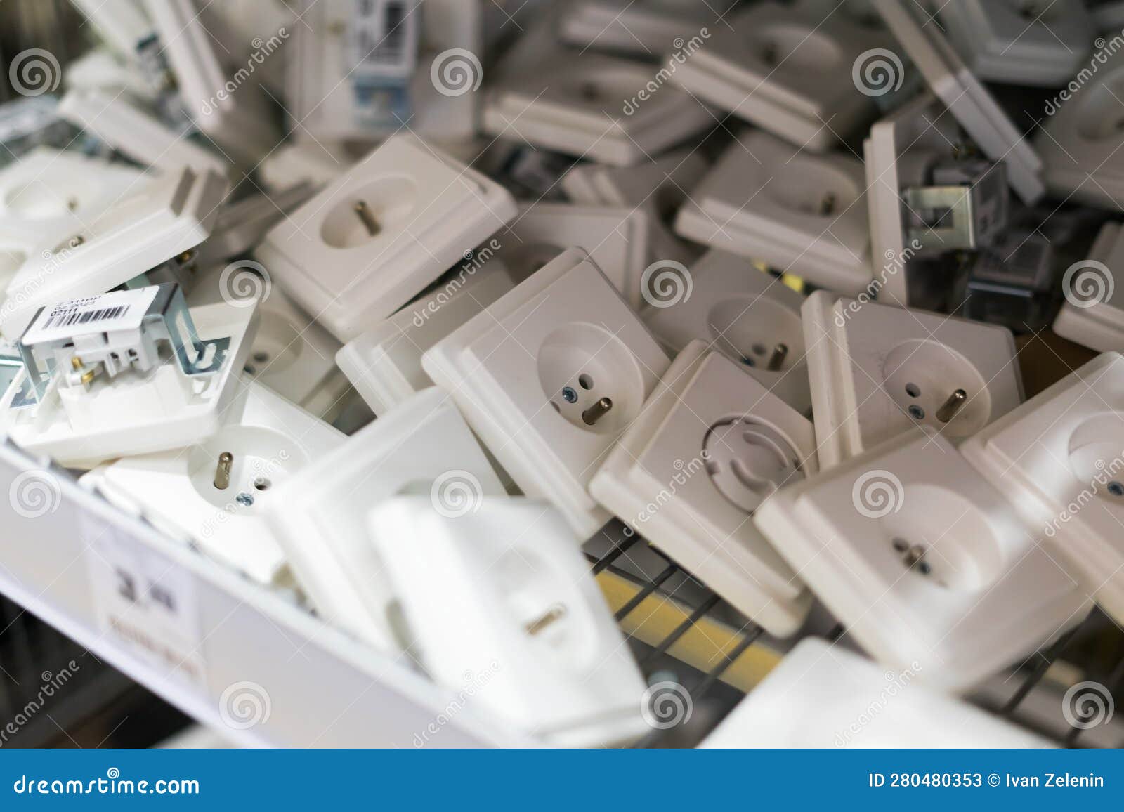 Store Socket and Switch Display of Products on Sale on Wall ...