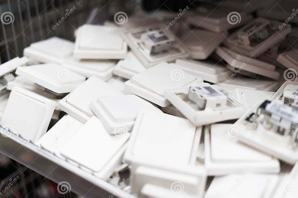 Store Socket and Switch Display of Products on Sale on Wall ...