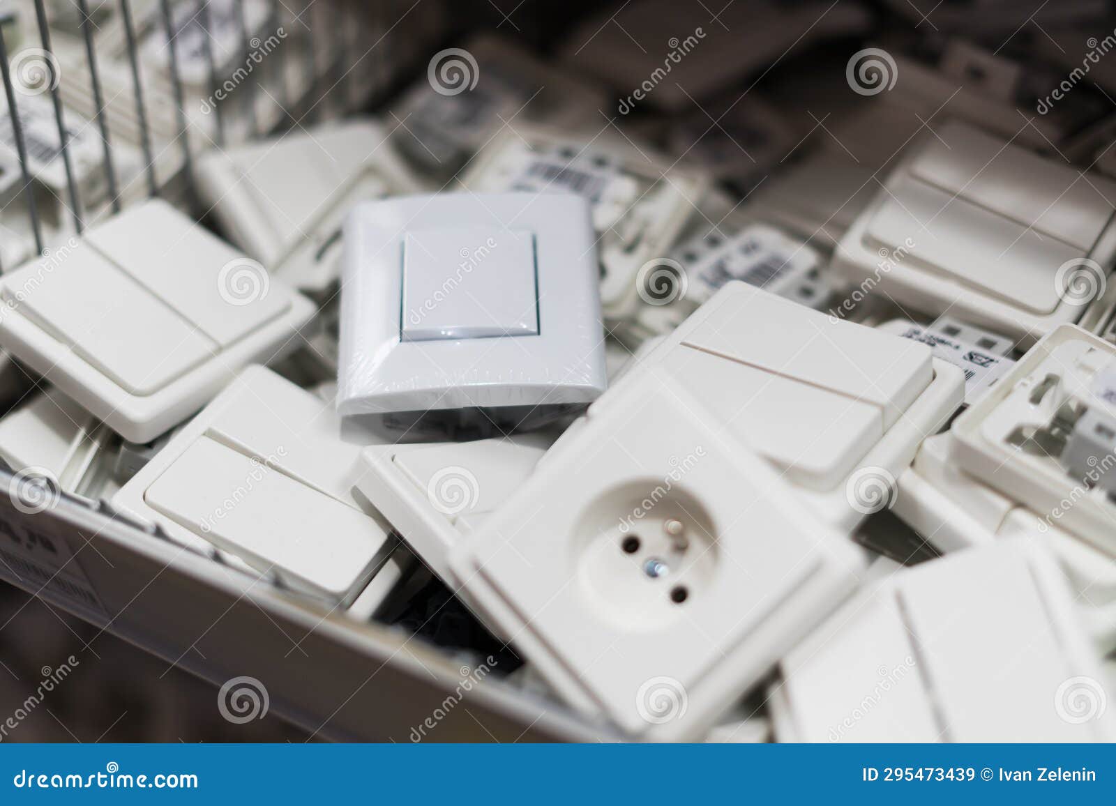 Store Socket and Switch Display of Products on Sale on Wall ...