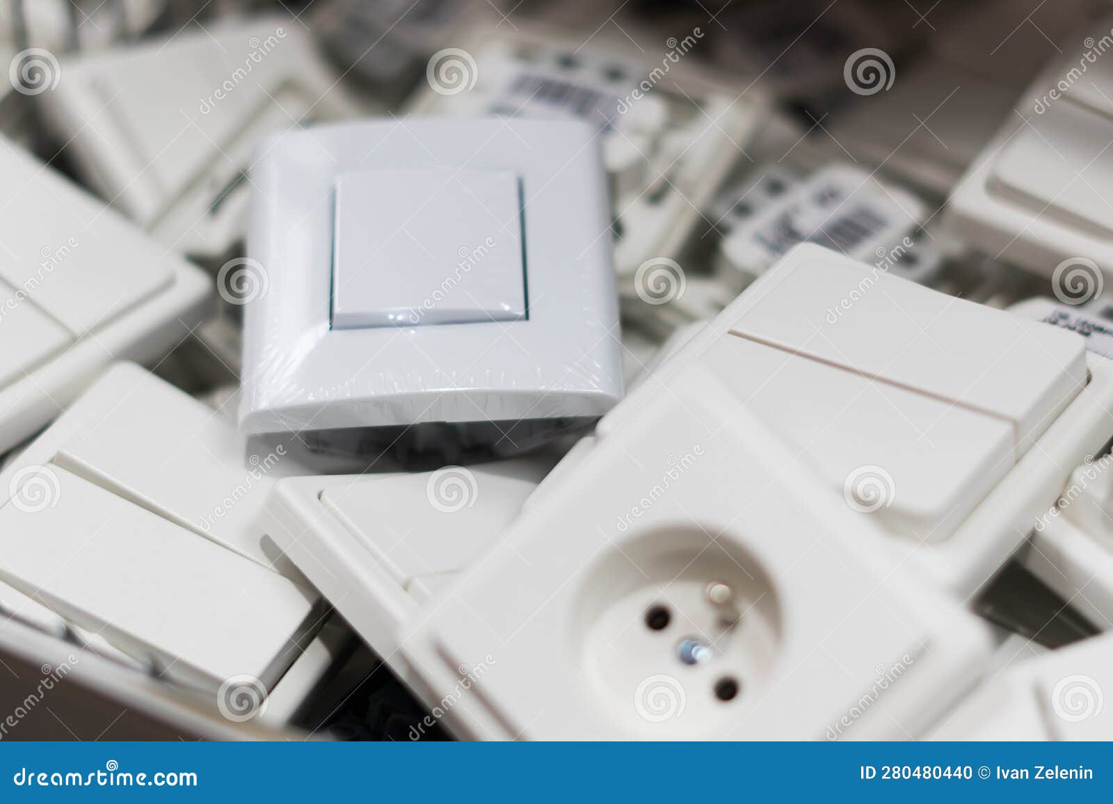 Store Socket and Switch Display of Products on Sale on Wall ...